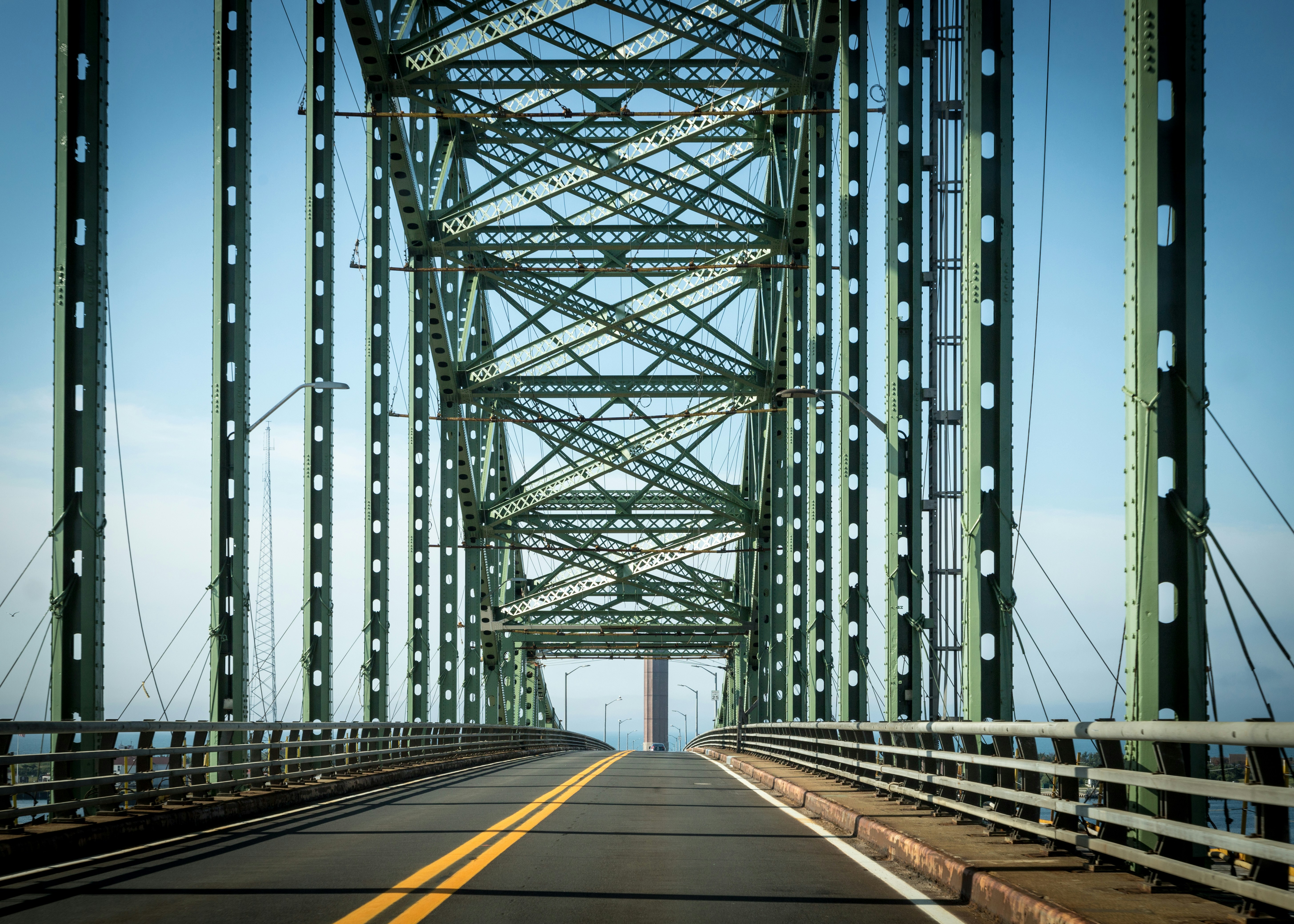 A view of a bridge from the top of the bridge photo – Free Islip Image ...