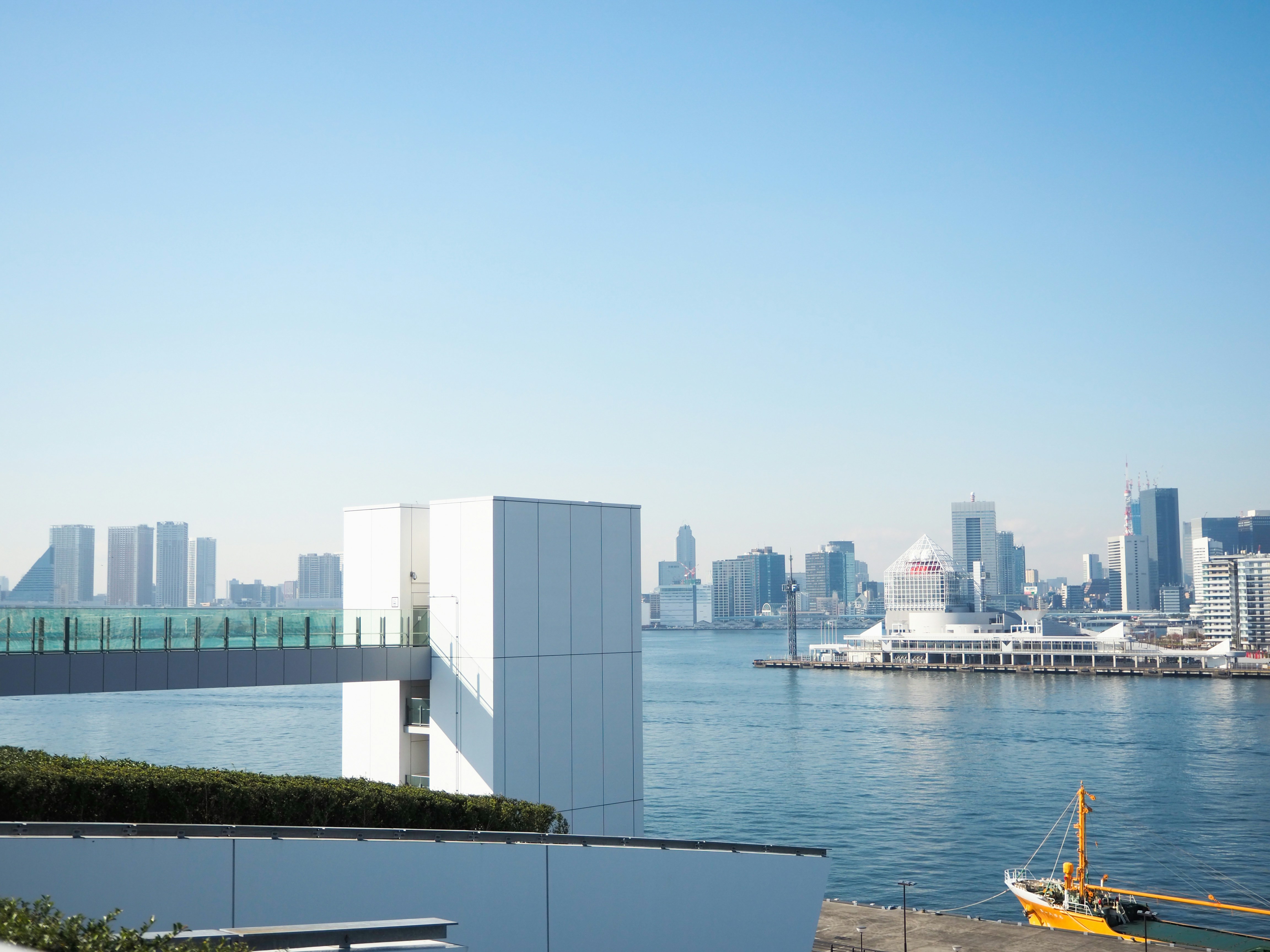 Harbor Skyline From a Modern Terrace