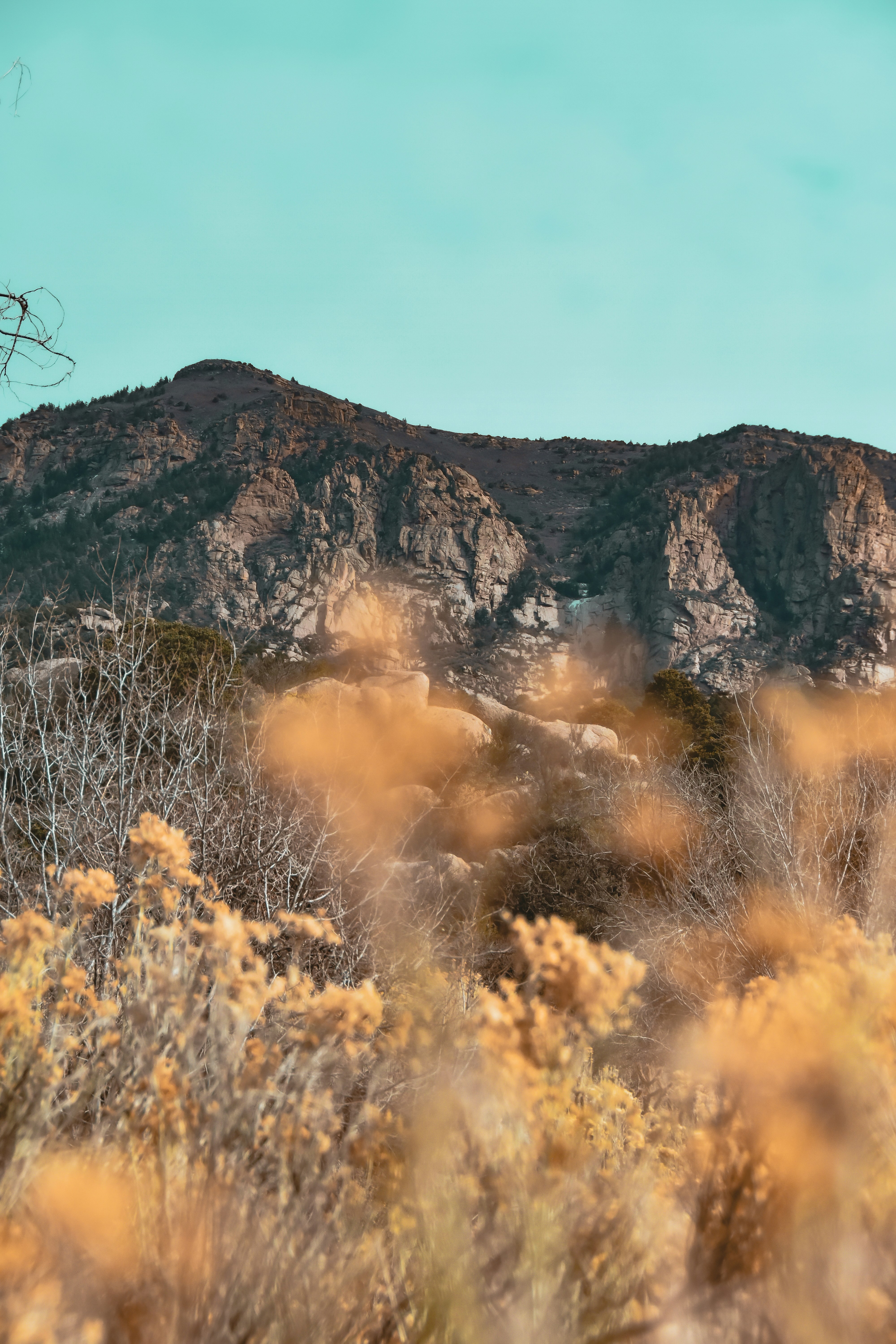 Teal Sky Over the Granite Ridge