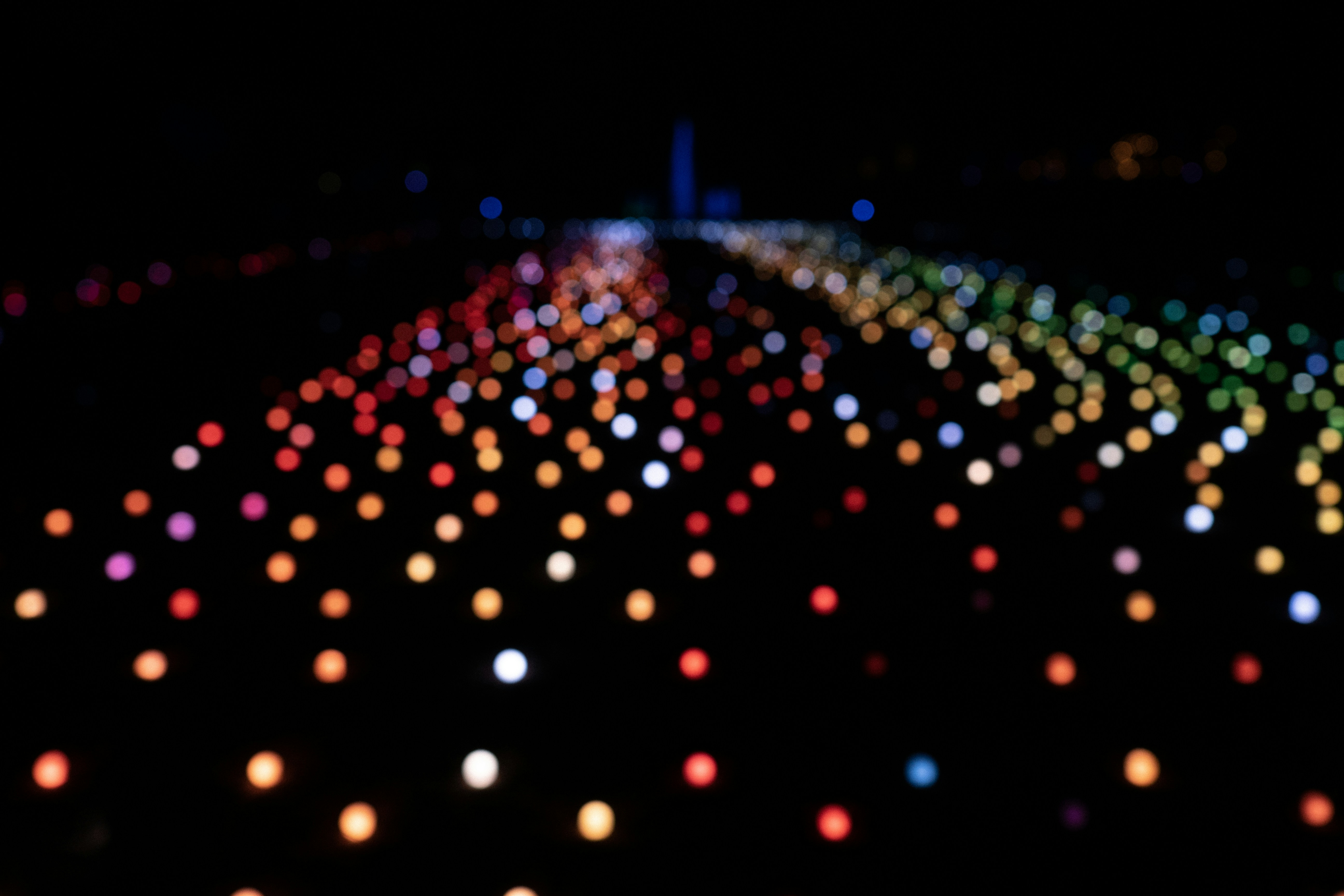 A very long line of lights in the dark photo – Free Los angeles county ...