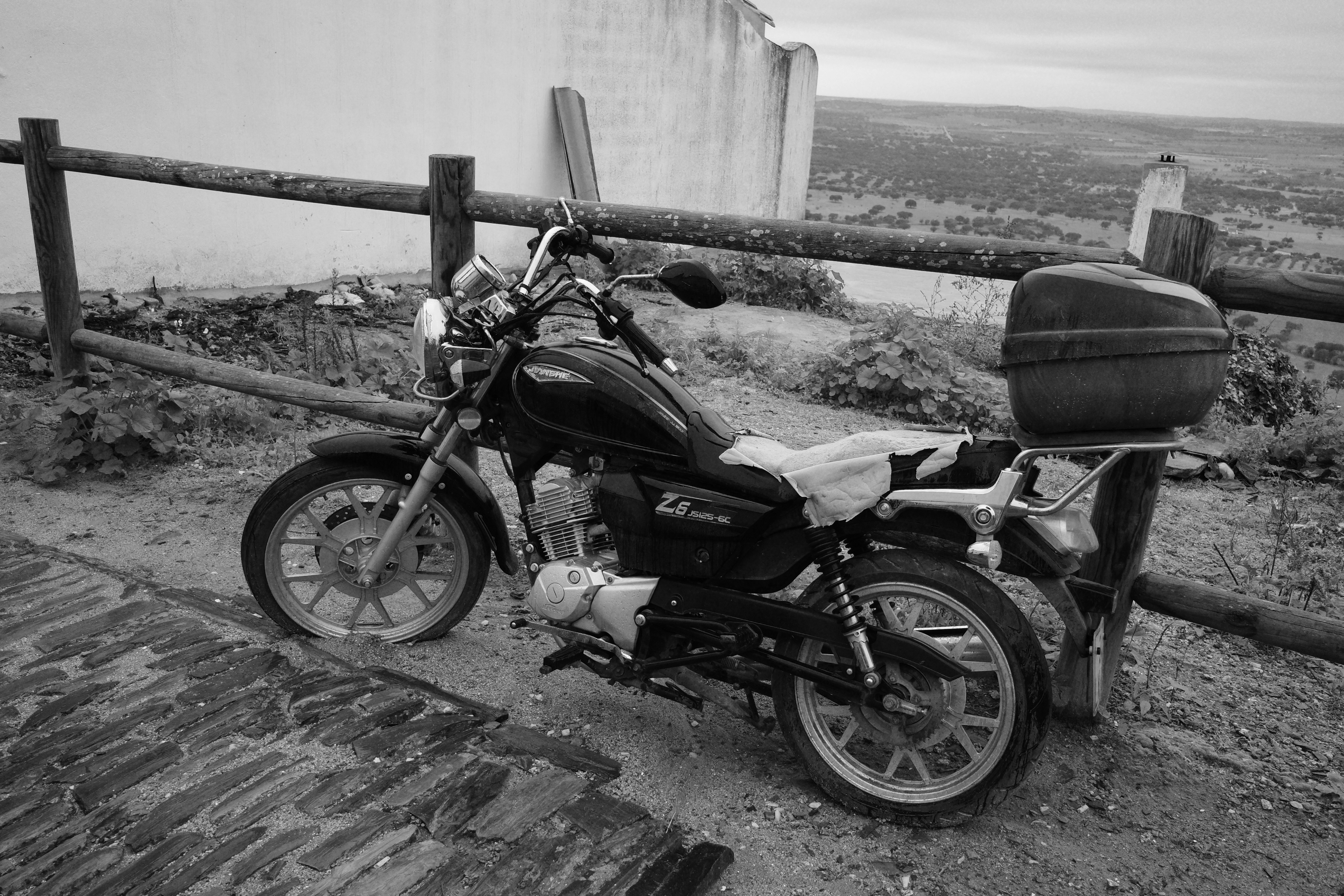 Rustic Ride: A Motorcycle's Silent Story