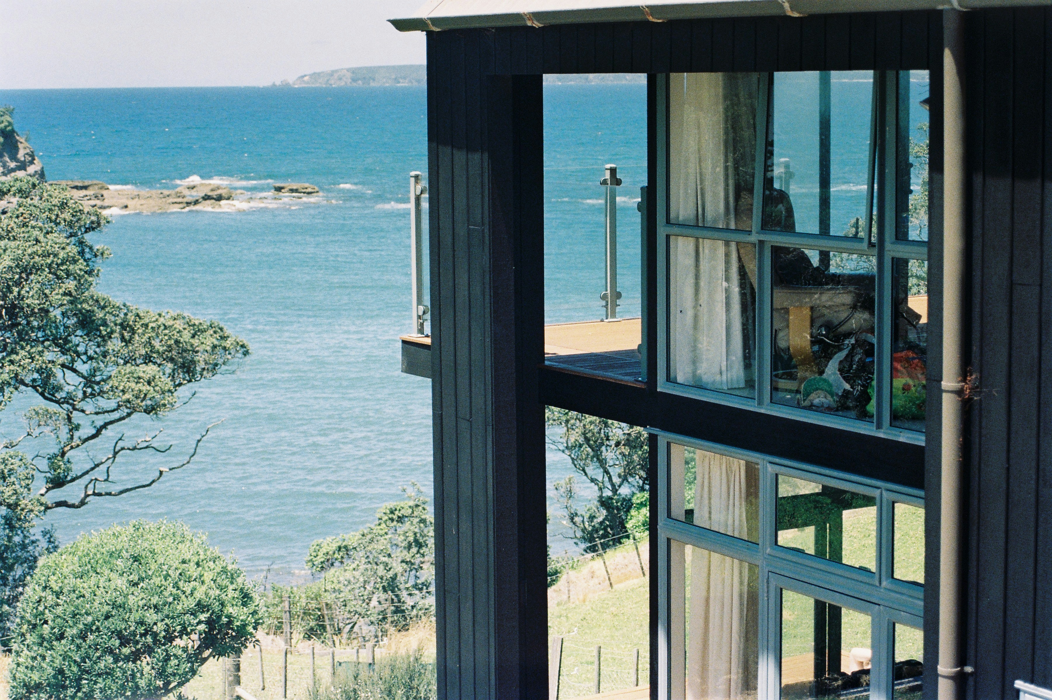 Oceanview Reflections in Modern Glass