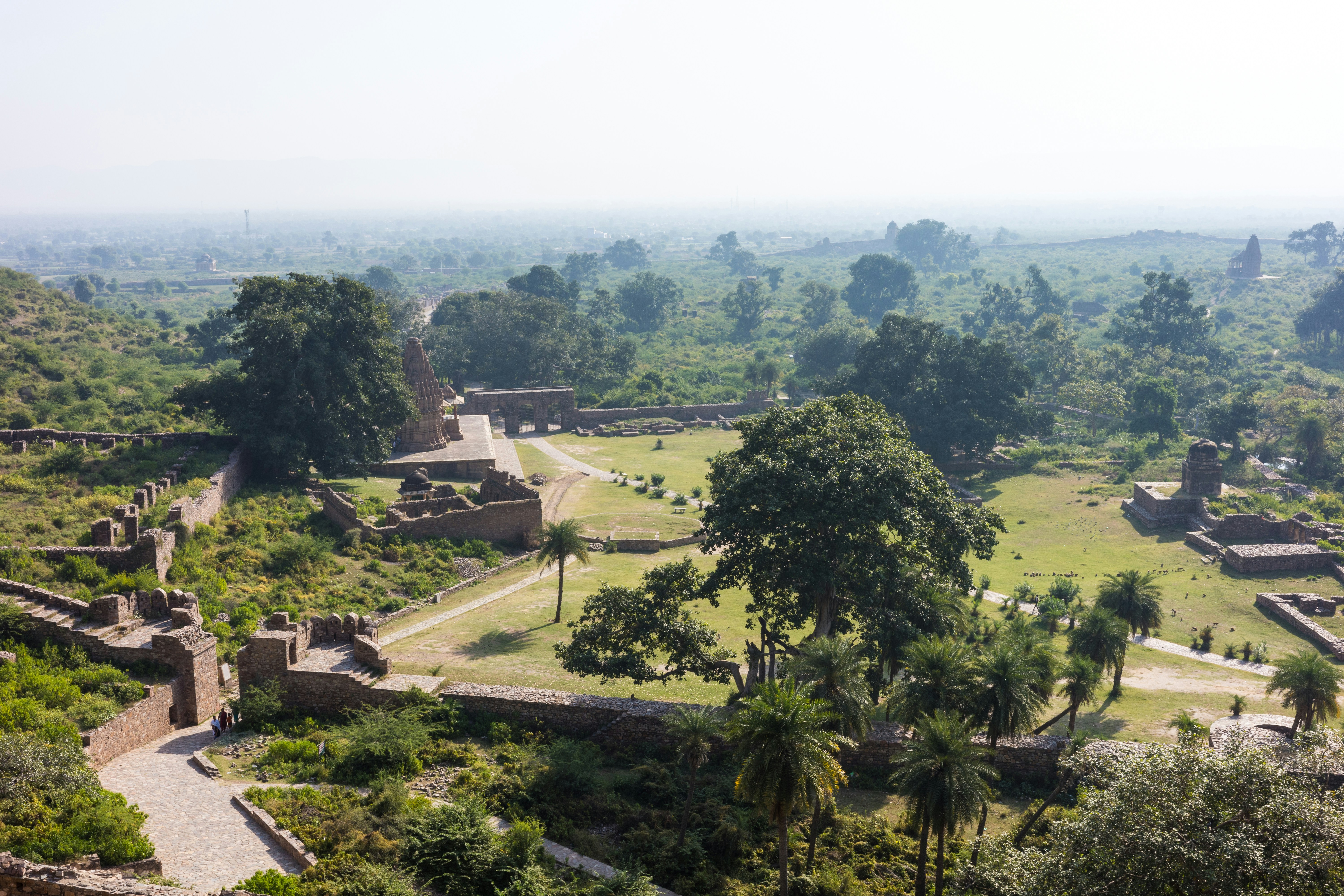 An aerial view of the ruins of a village photo – Free Rajasthan Image ...