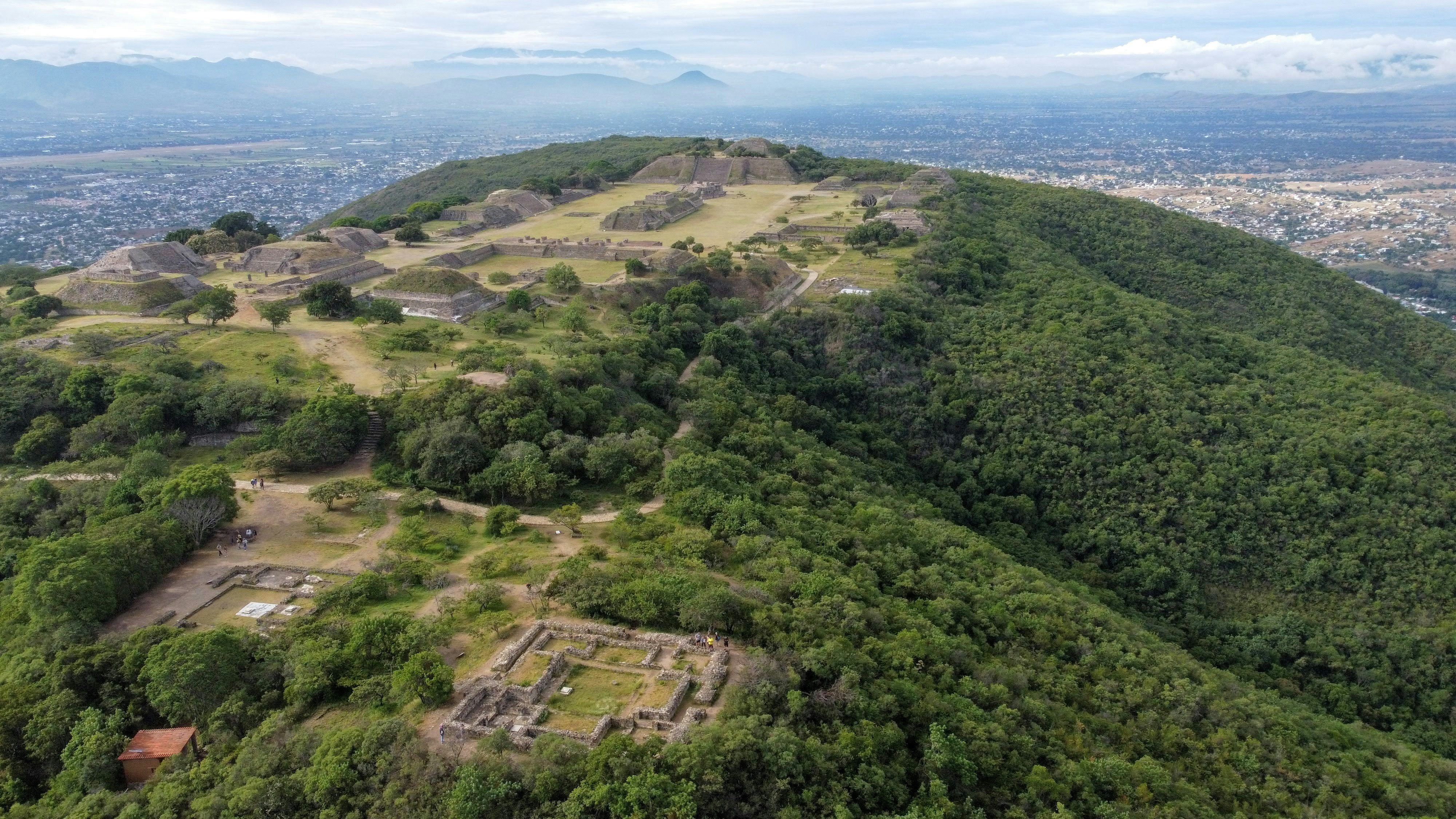 An aerial view of the ruins of the ancient city of palen photo – Free ...