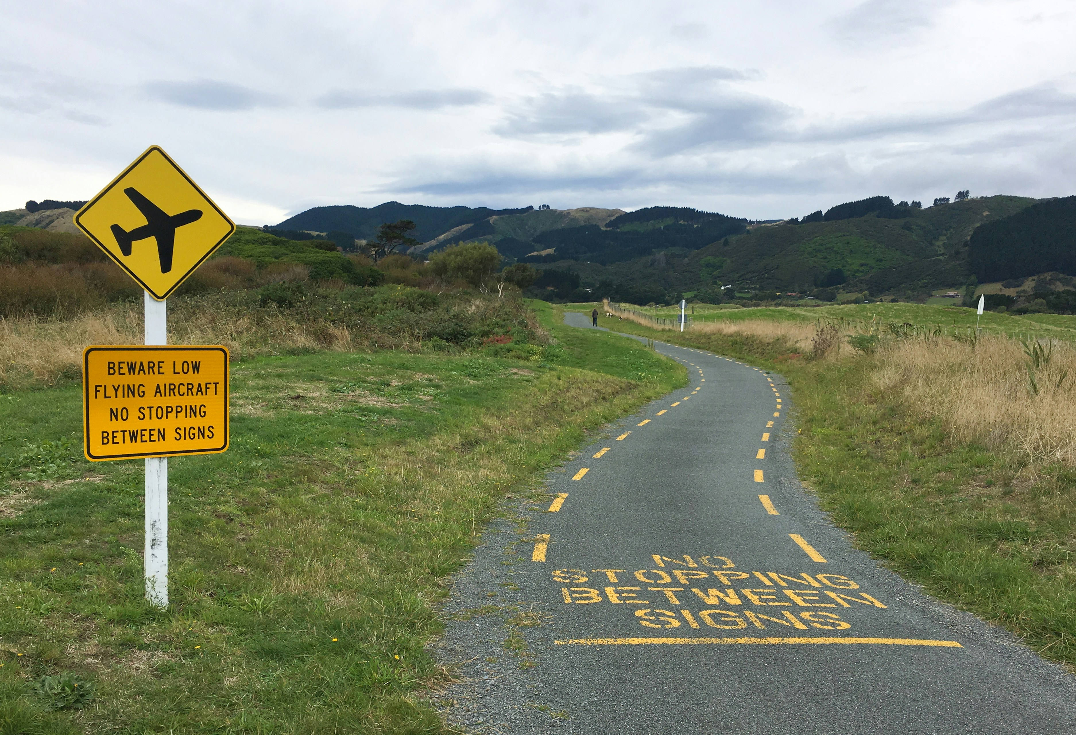 Flight Warning by the Winding Rural Path