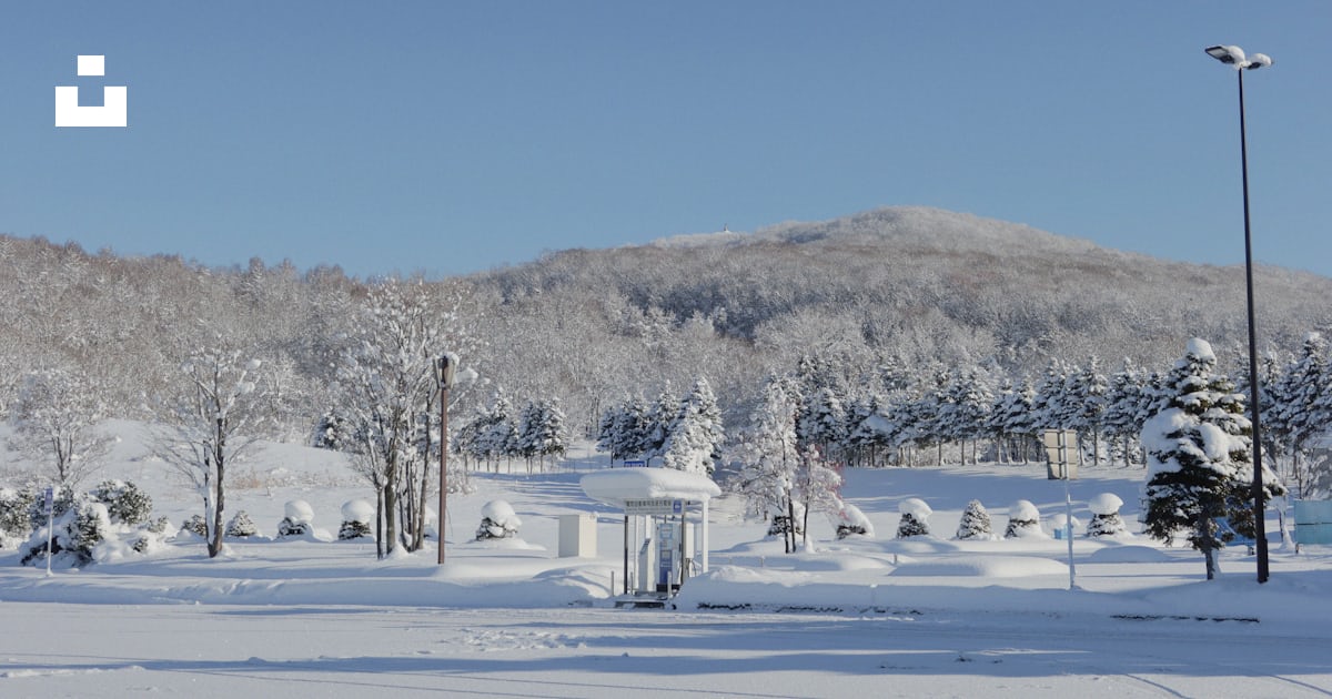산을 배경으로 눈 덮인 풍경 사진 Unsplash의 무료 겨울 이미지