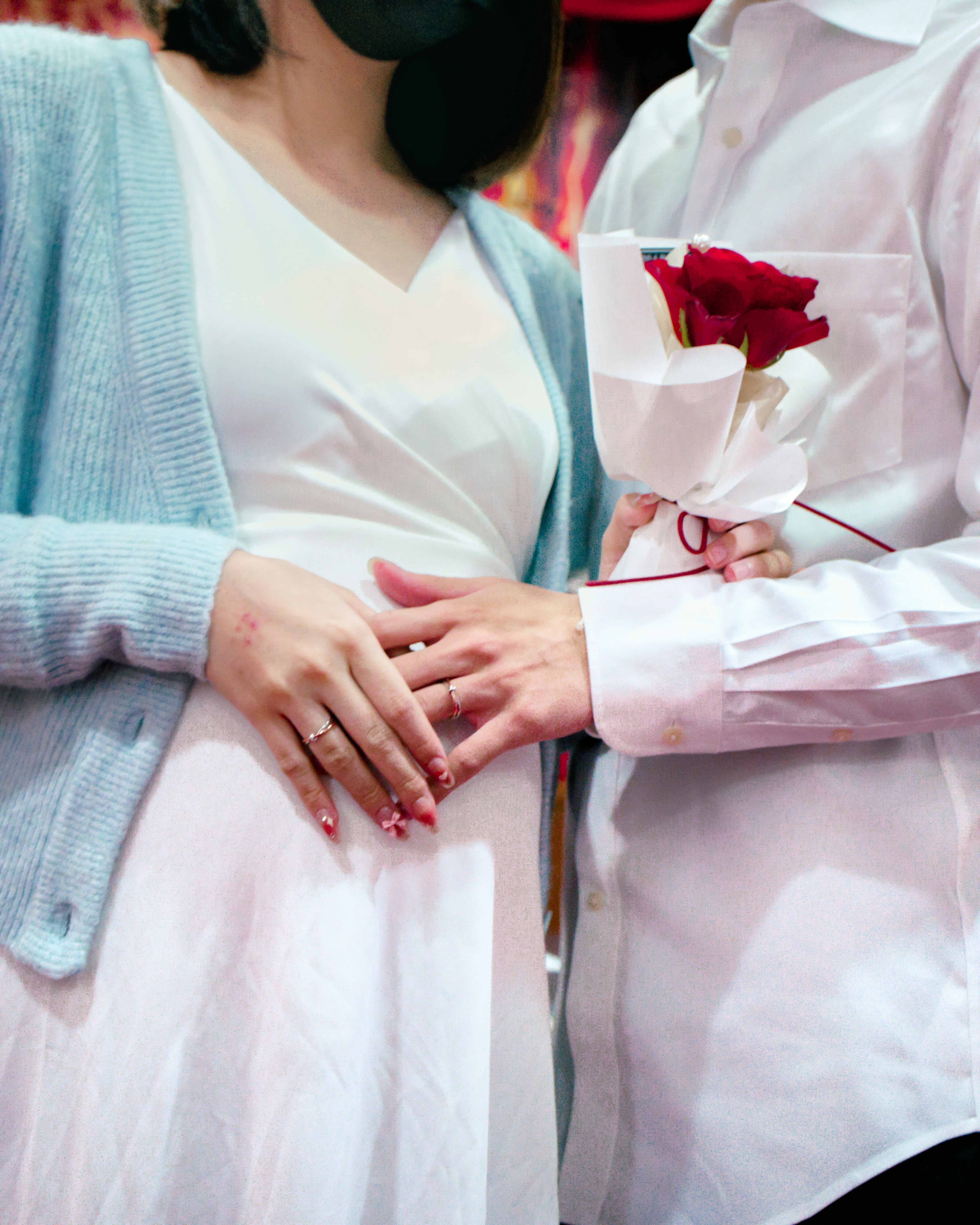 Holding Hope: A Tender Moment Between Expectant Partners