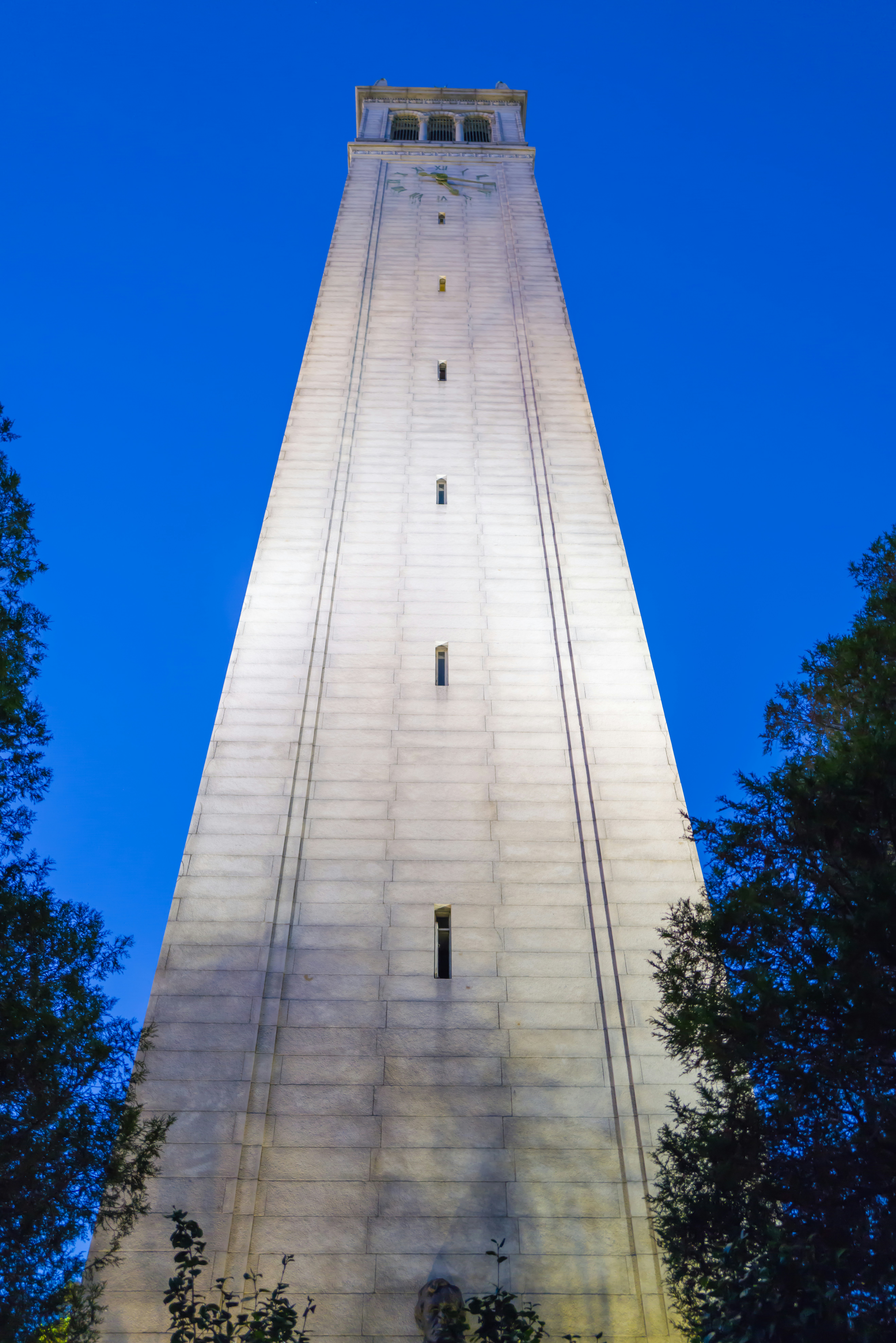 A tall tower with a clock on the top of it photo – Free Berkeley Image ...