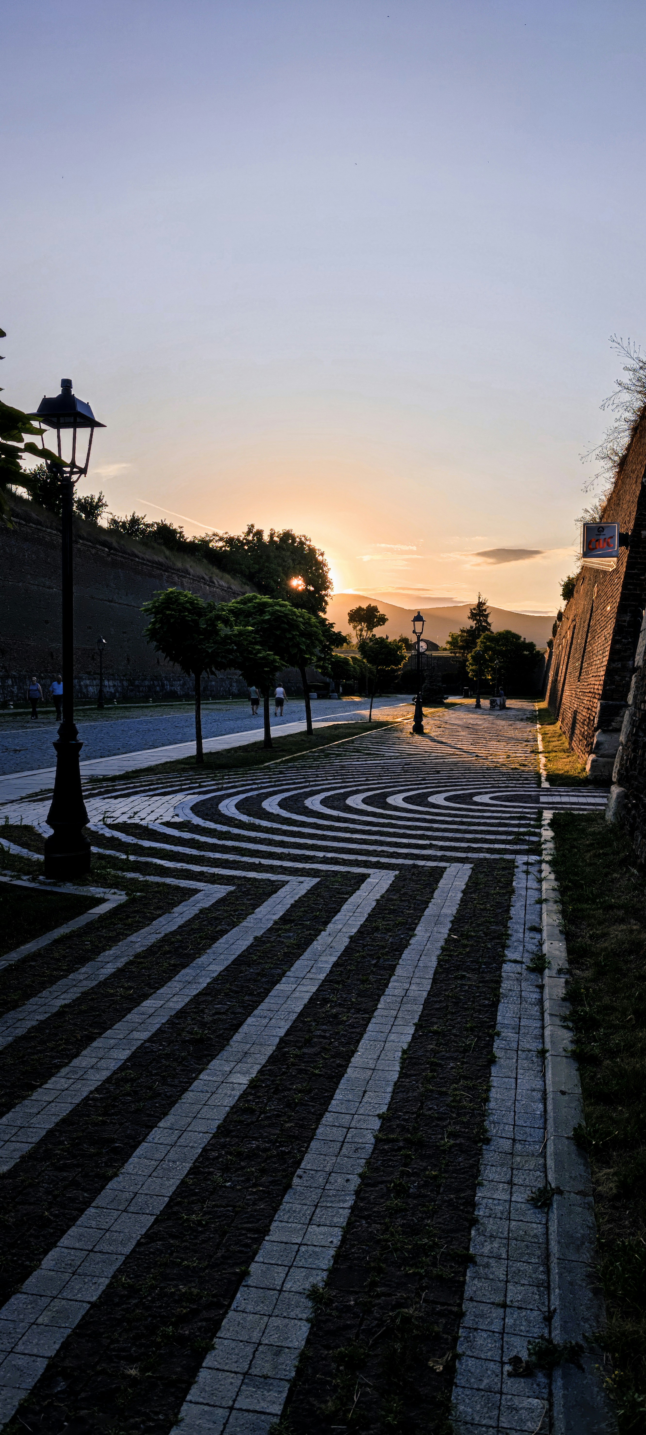 Sunset, viewed from Alba Iulia's star-shaped fortress.