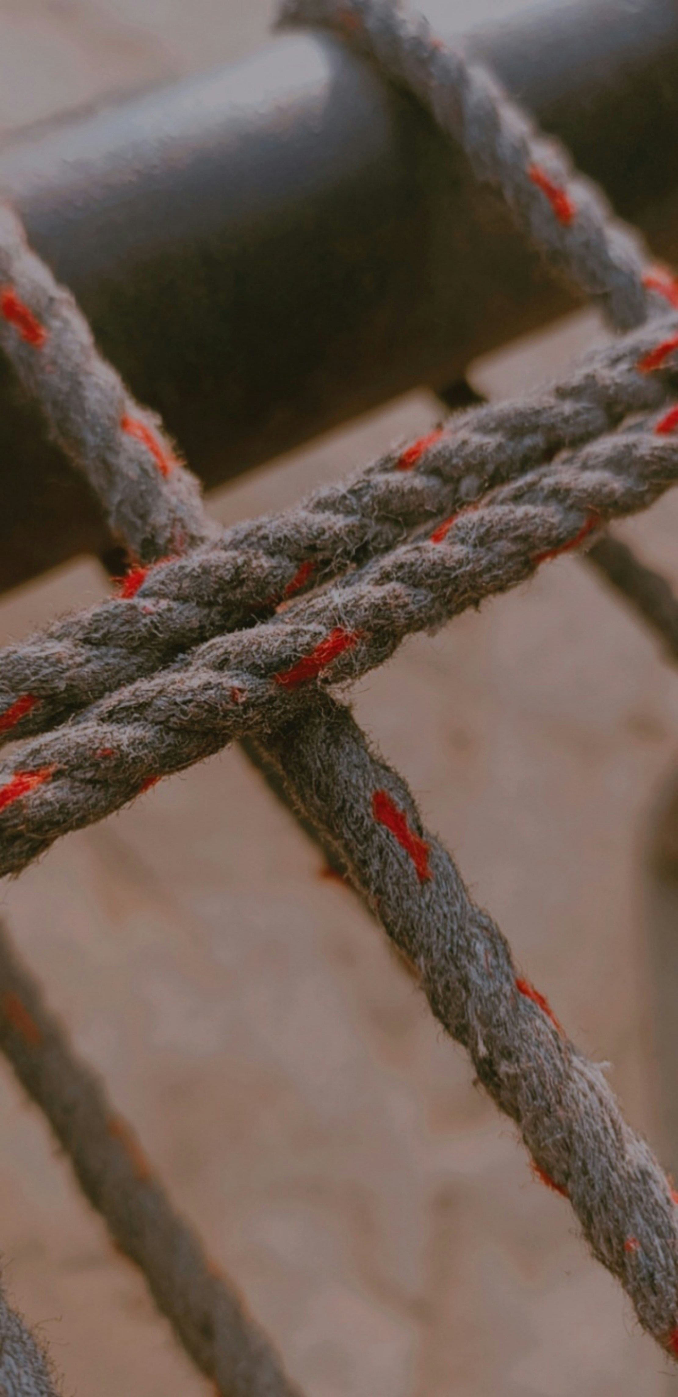 A close up of a rope with red paint on it photo – Free Rope Image on ...
