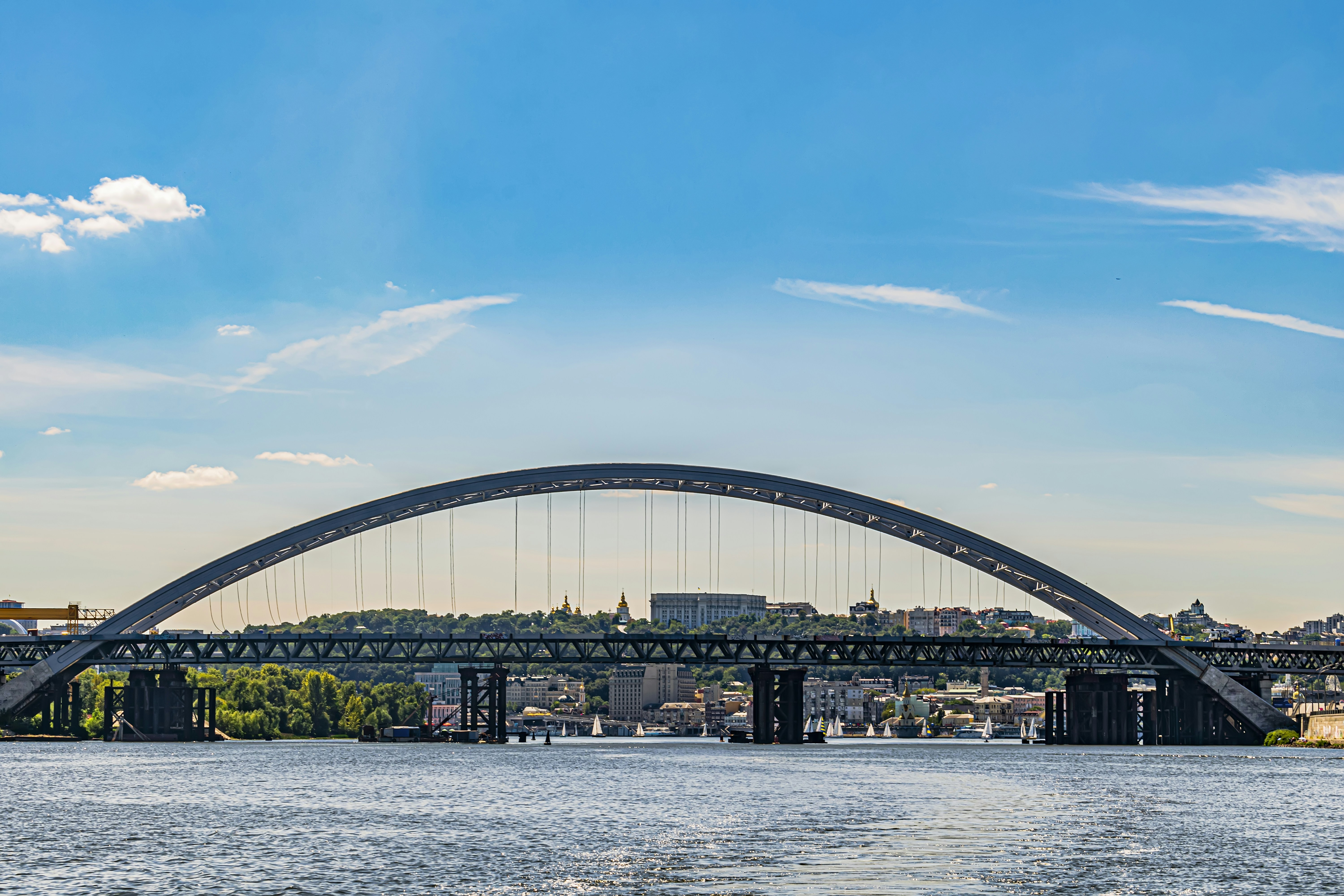 A large bridge over a large body of water photo – Free City Image on ...