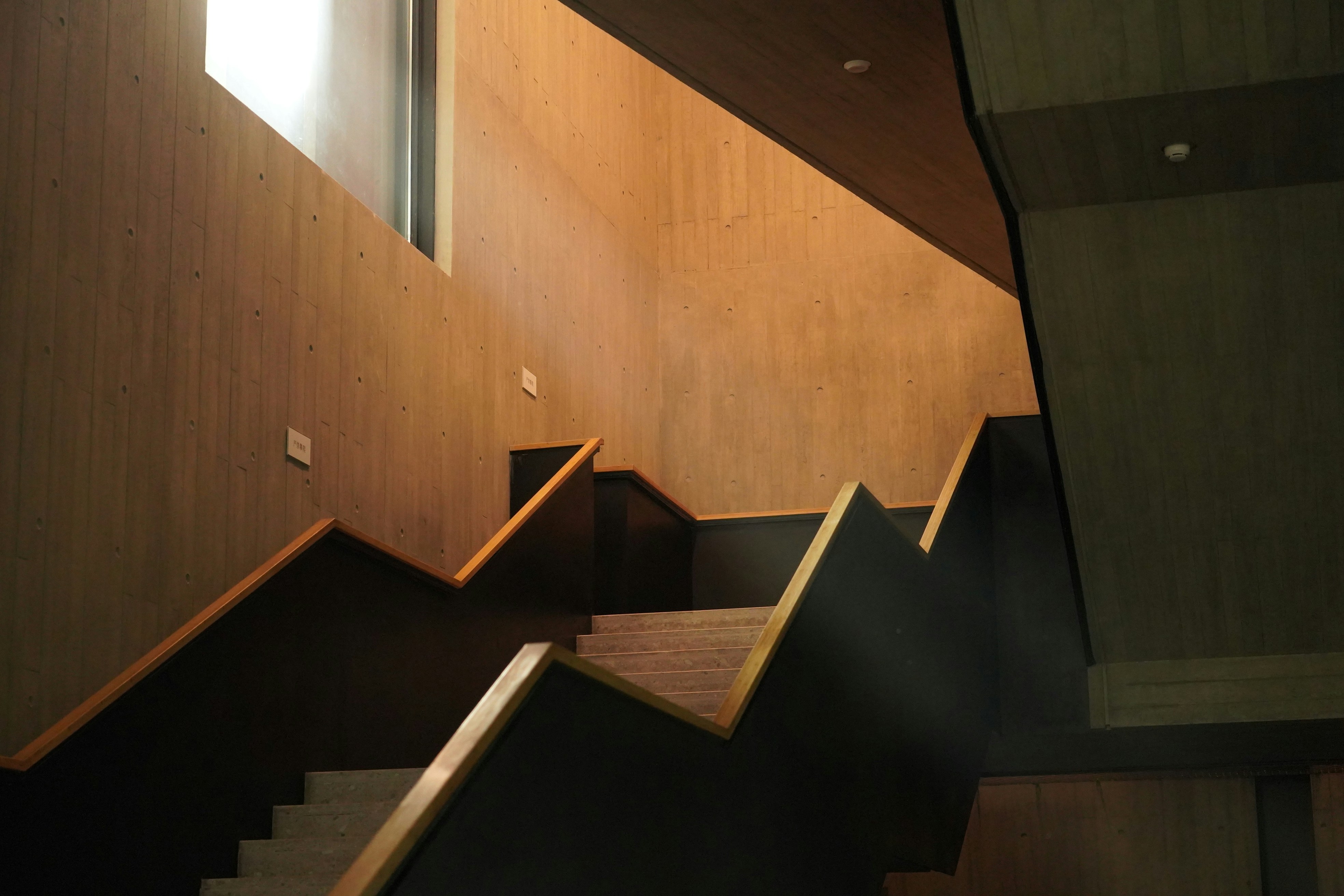 Angles in Light: The Quiet Geometry of a Concrete Stairwell