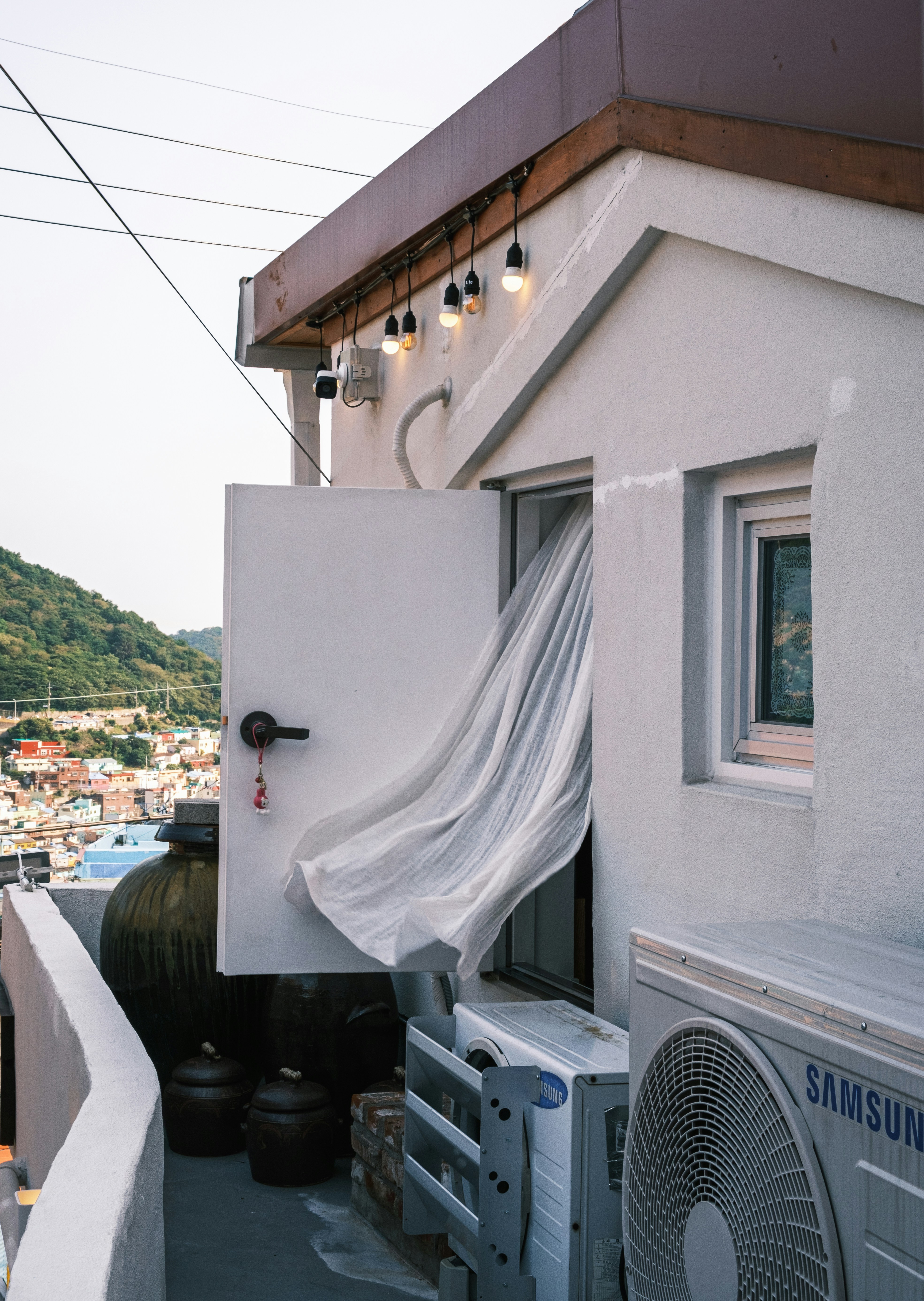 curtain, wind