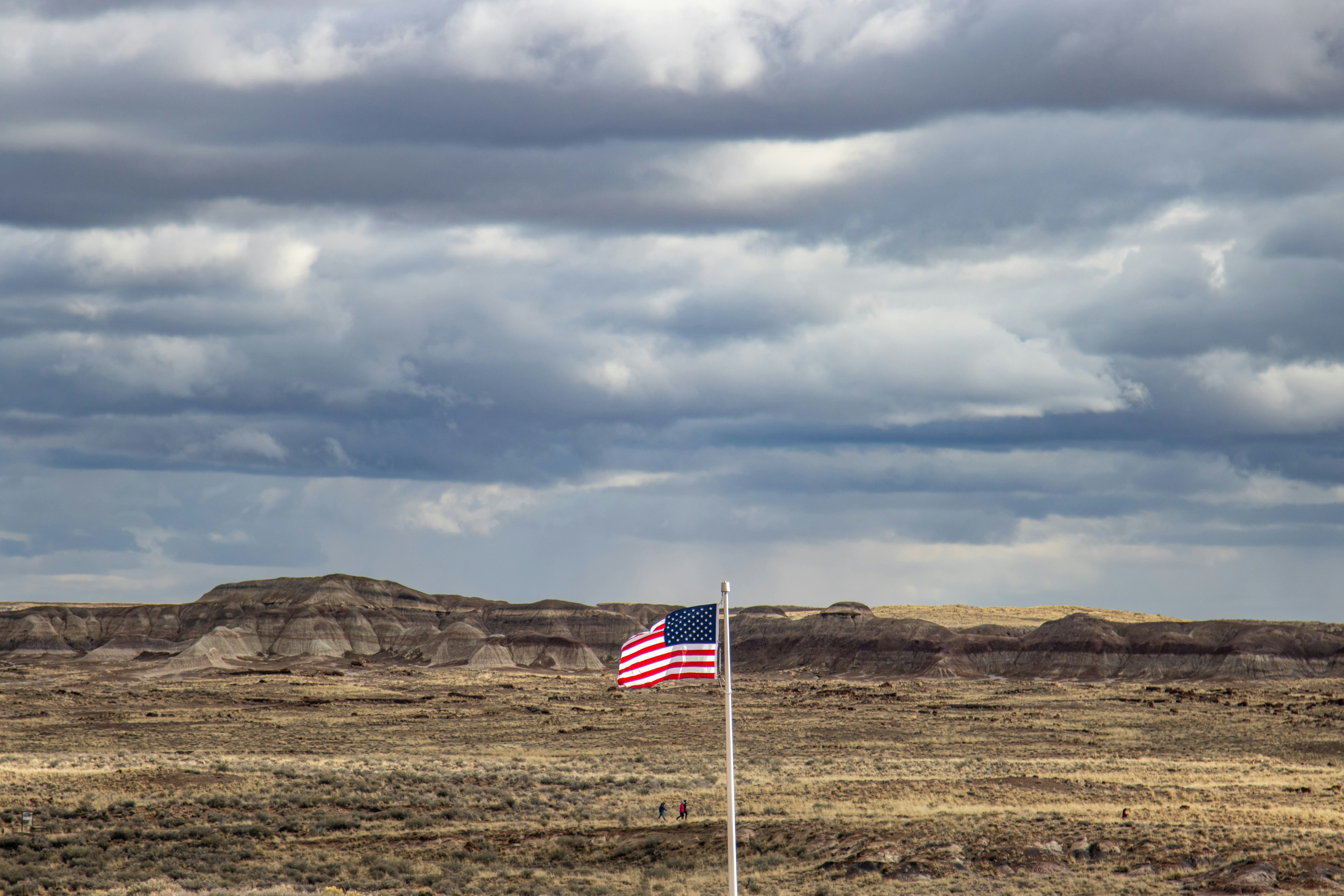 Flagpole on the Desert Horizon: A Quiet Portrait of Resilience