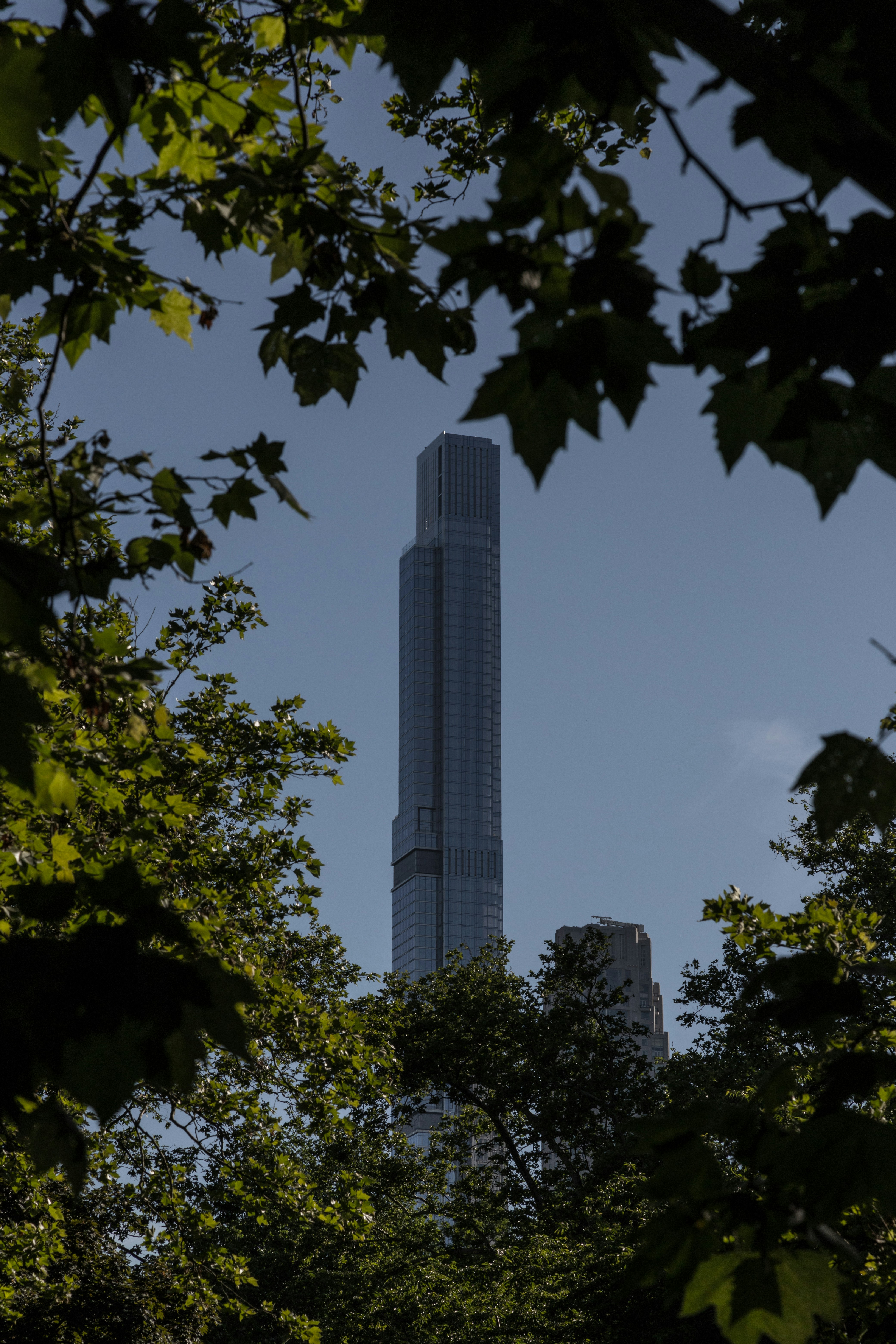 A tall building towering over a forest of trees photo – Free Usa Image ...