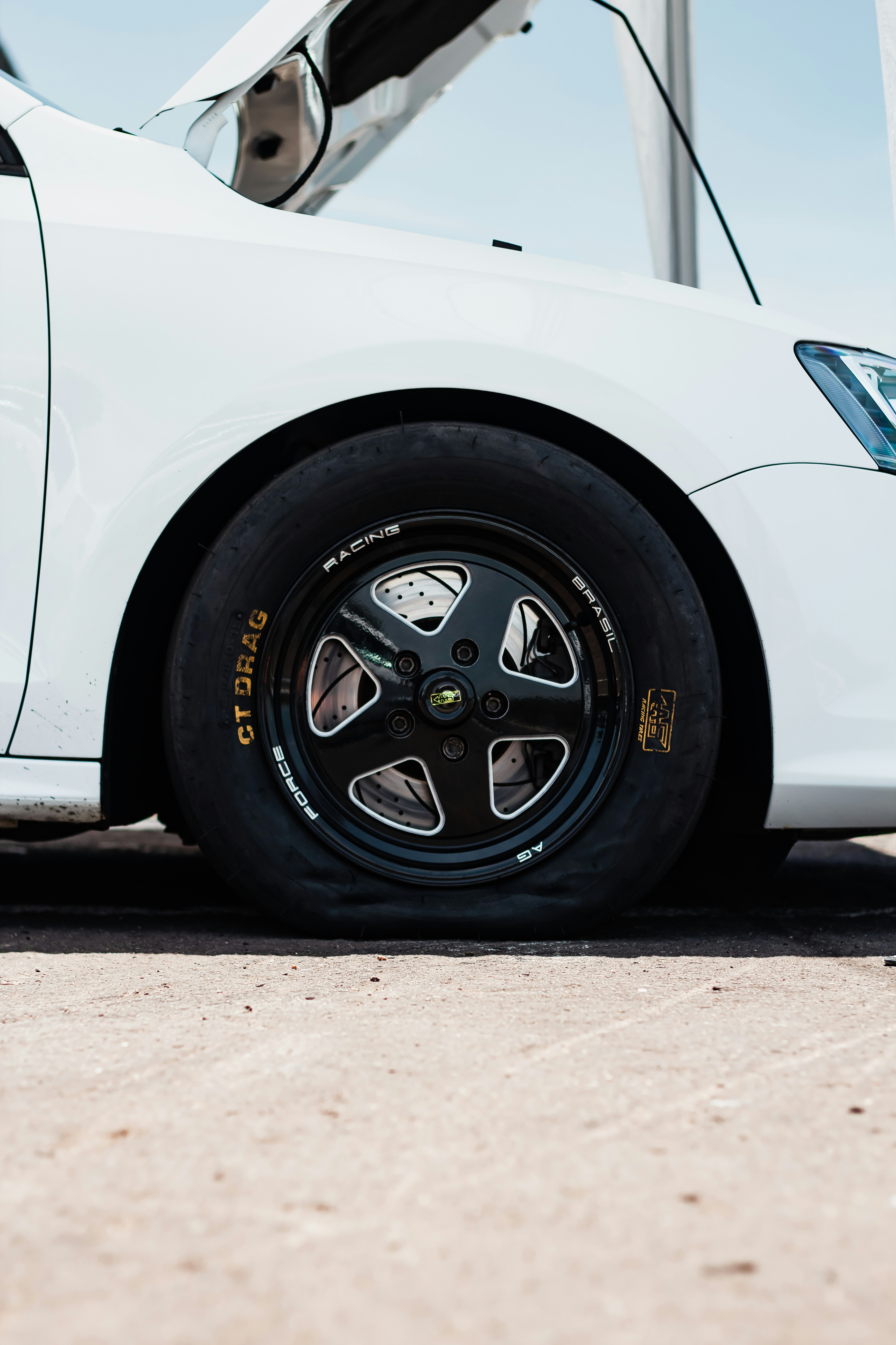 A close up of a white sports car tire photo – Free Fashion Image on ...