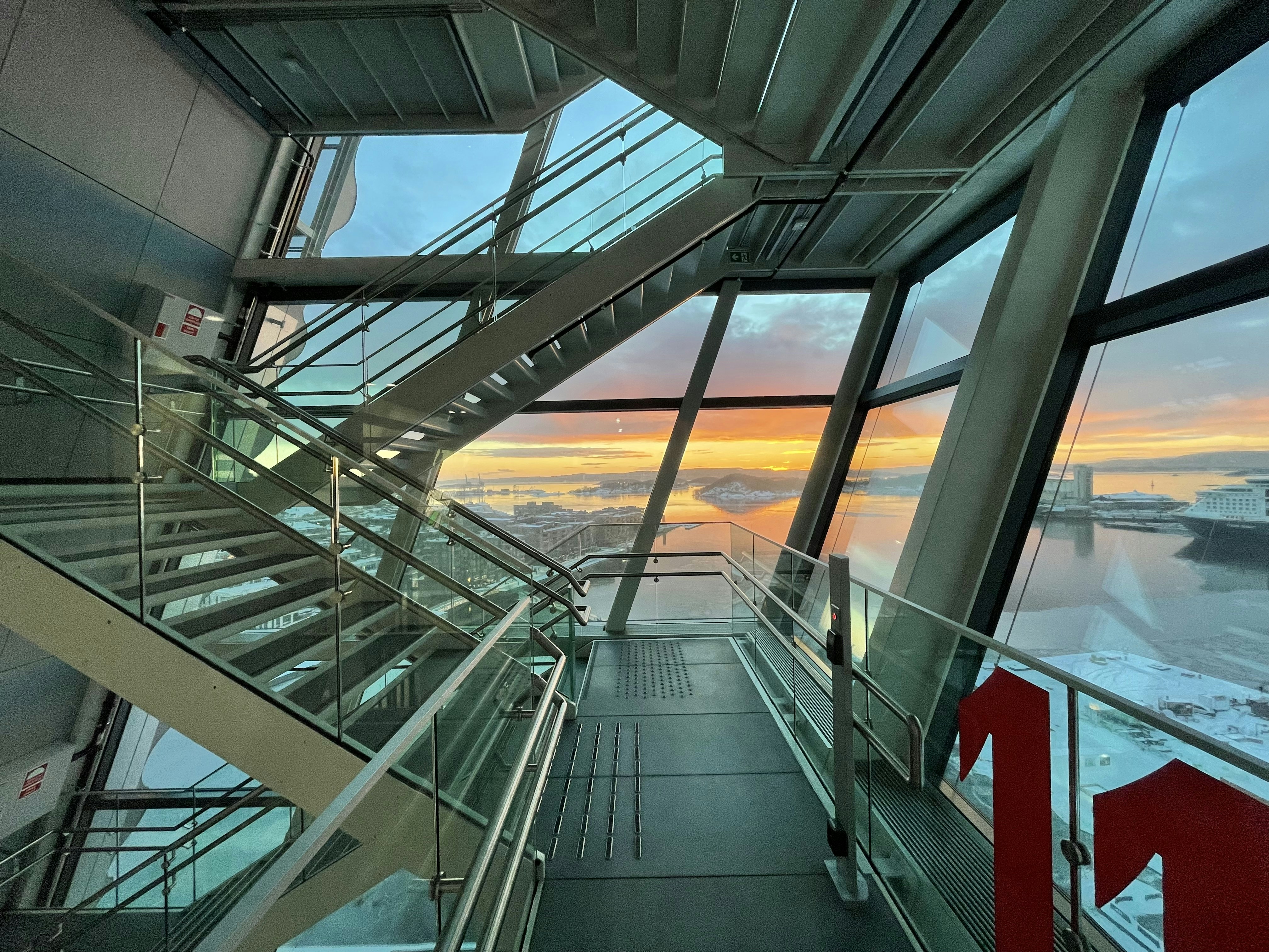 A view of a city from inside a building photo – Free Edvard munchs ...