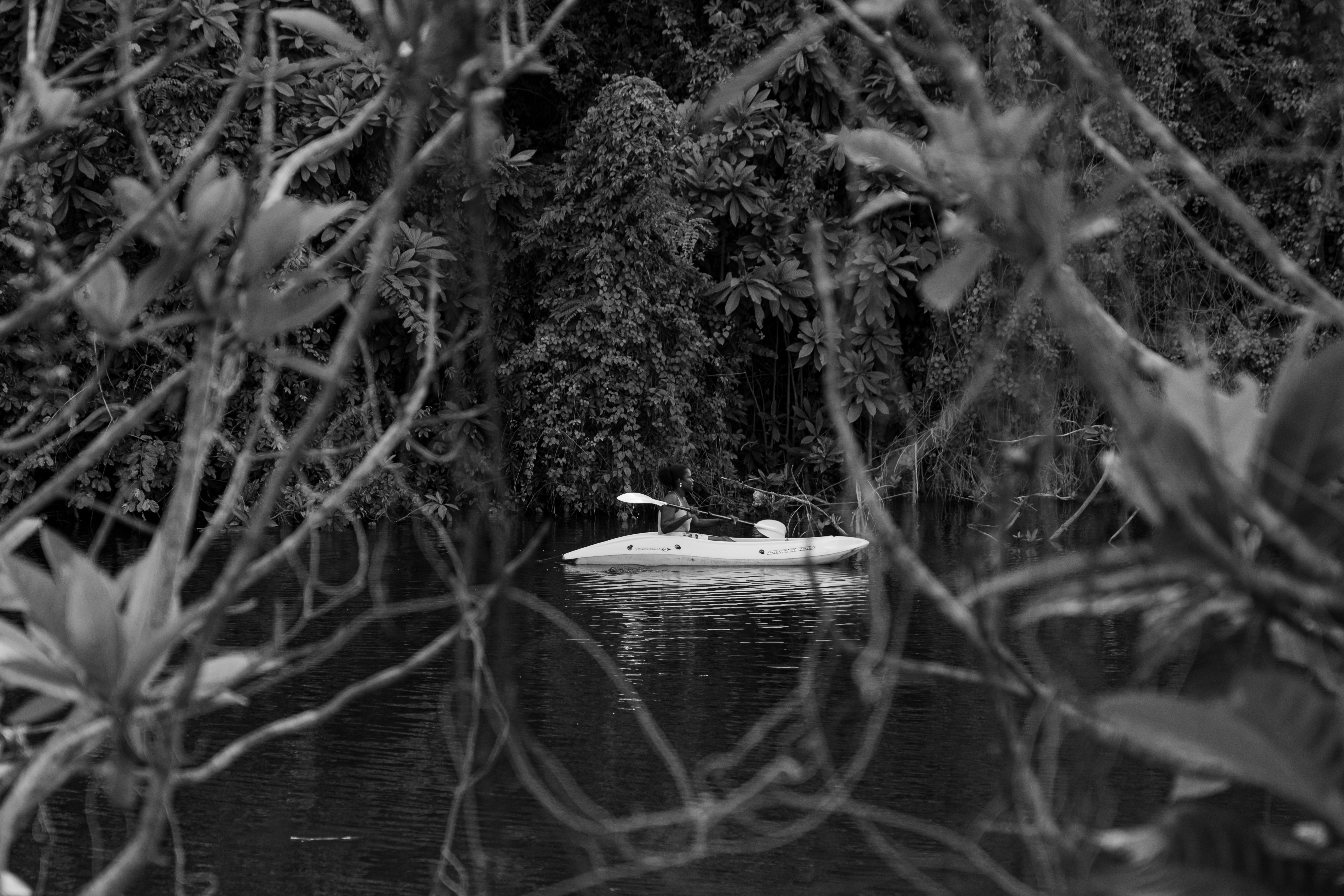 Hidden Vessel: A Quiet Boat Resting in Shadowed Waters