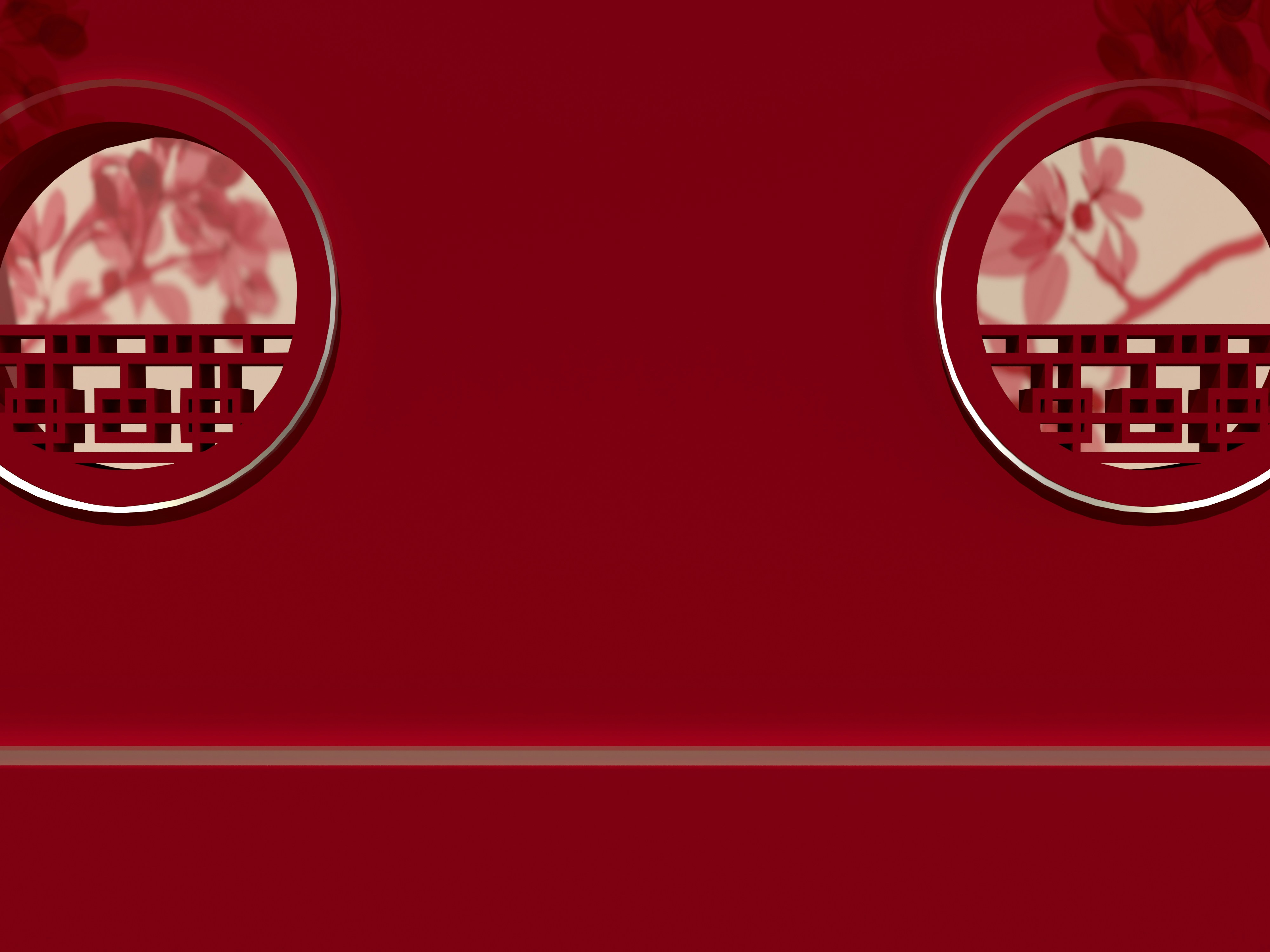 A close up of a red wall with two circular windows photo – Free Scene ...