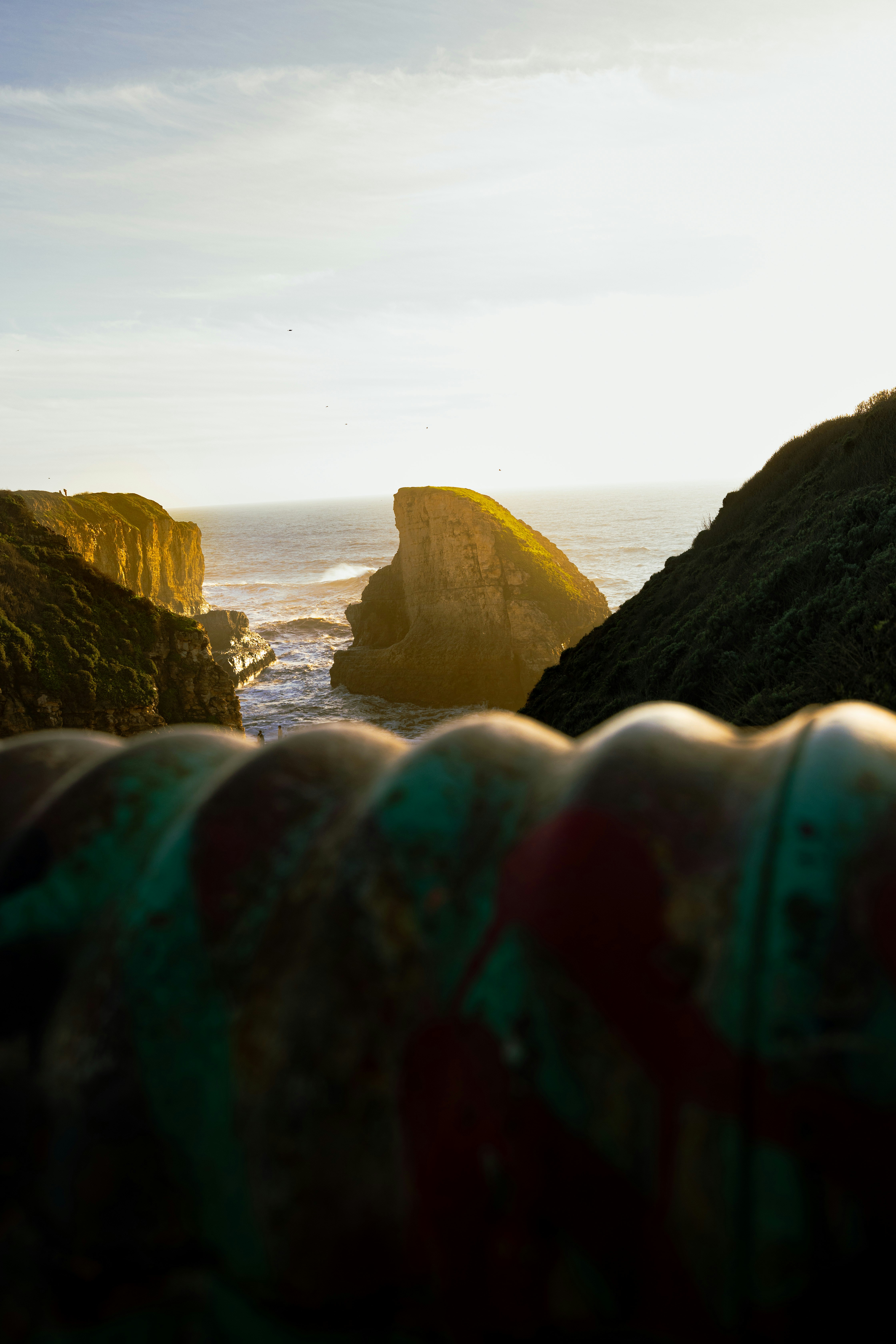 Sunlit Sea Stack at the Edge of Dusk
