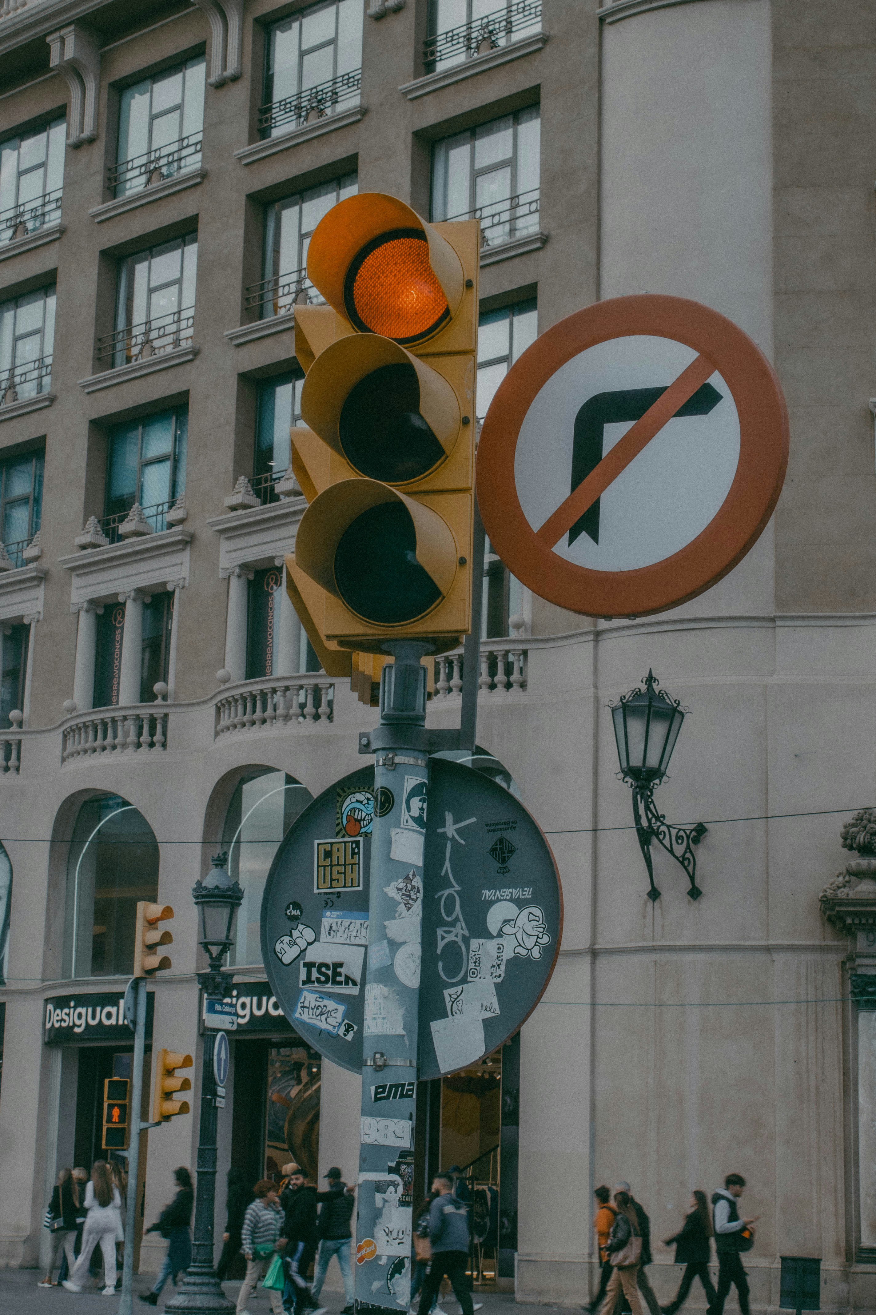 A traffic light sitting on the side of a road photo – Free Store Image ...