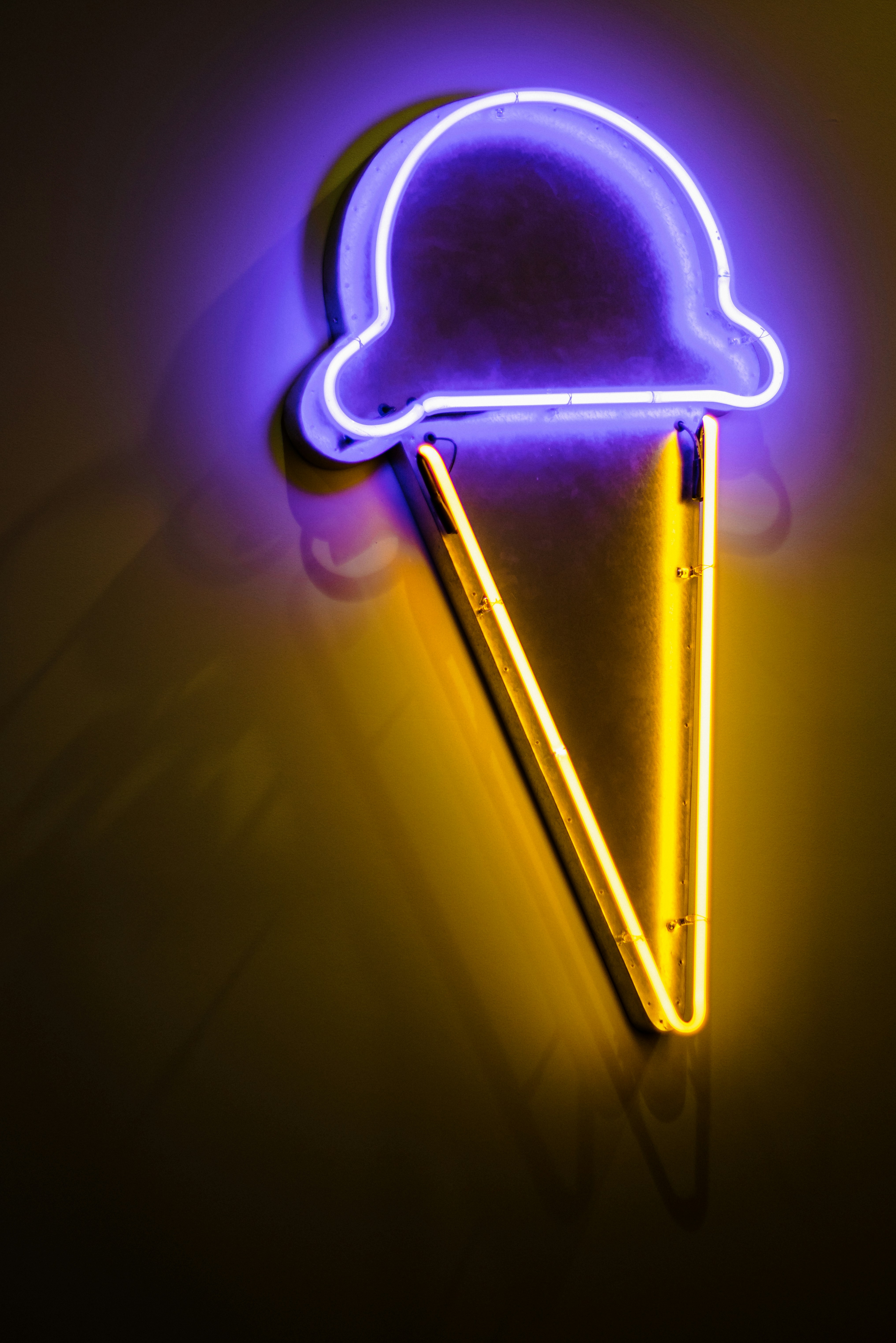 Neon Cloud Over a Golden Cone
