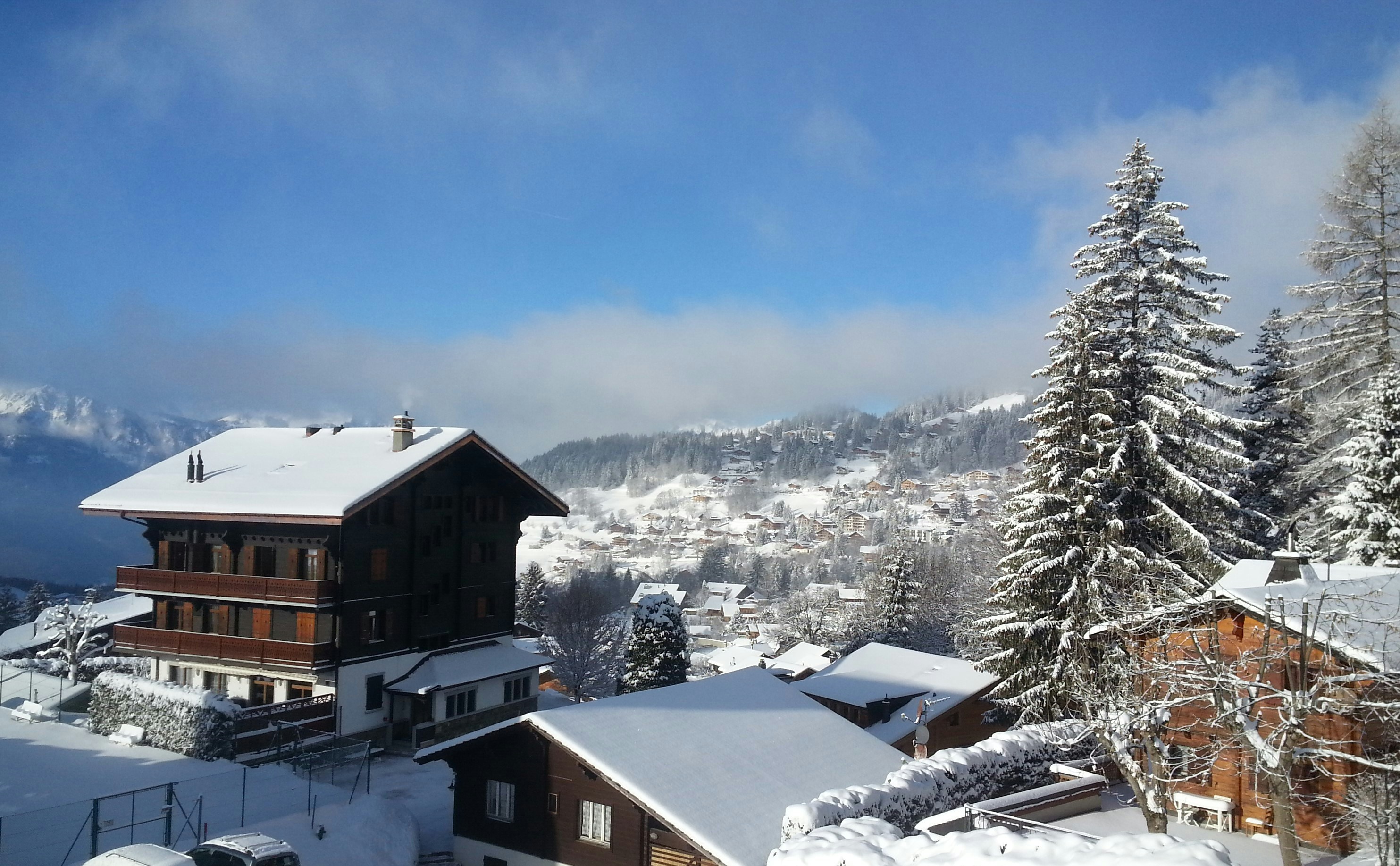 Snowbound Chalets Ring a Tranquil Alpine Village
