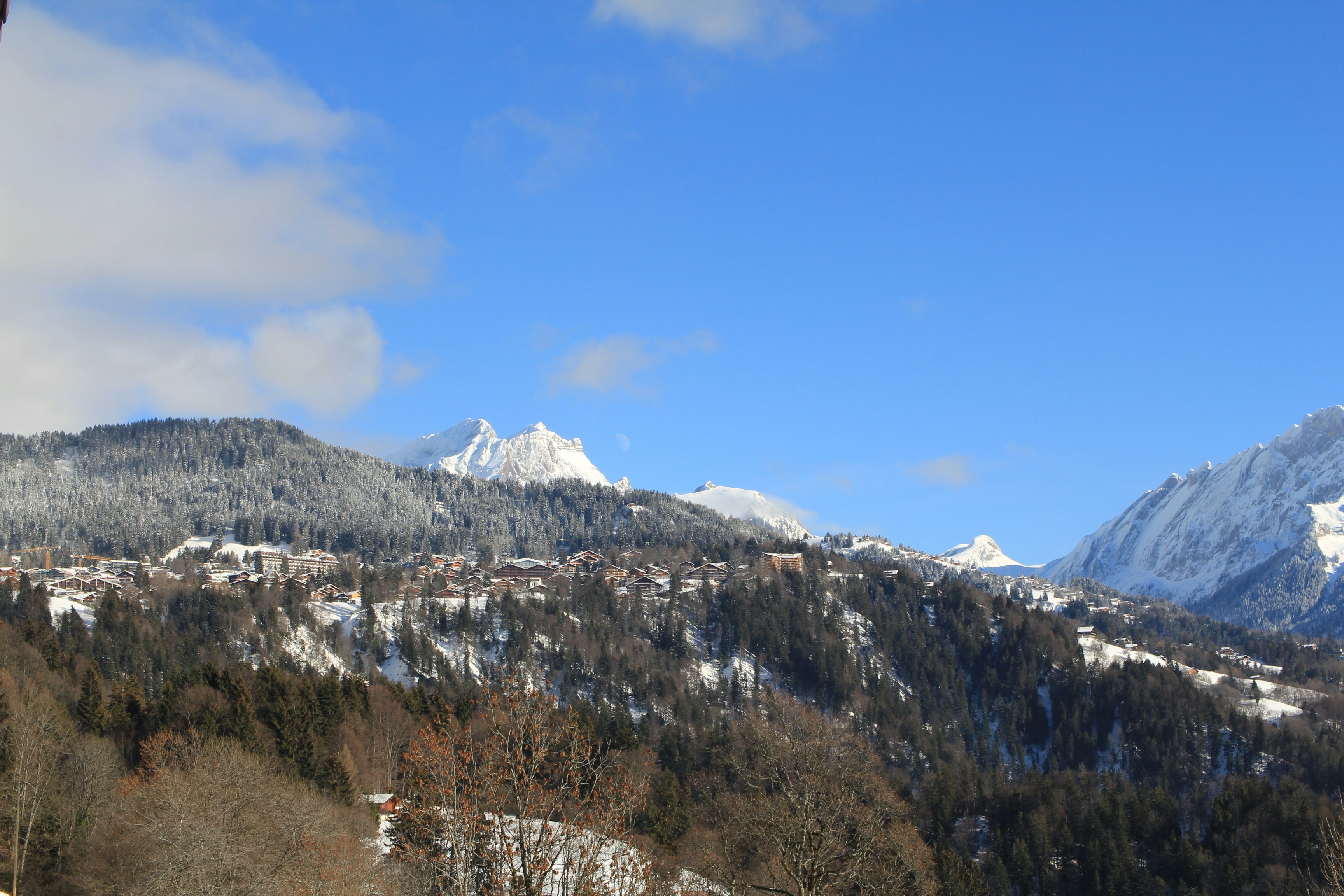 Crystal Peak Crowned by a Clear Alpine Sky