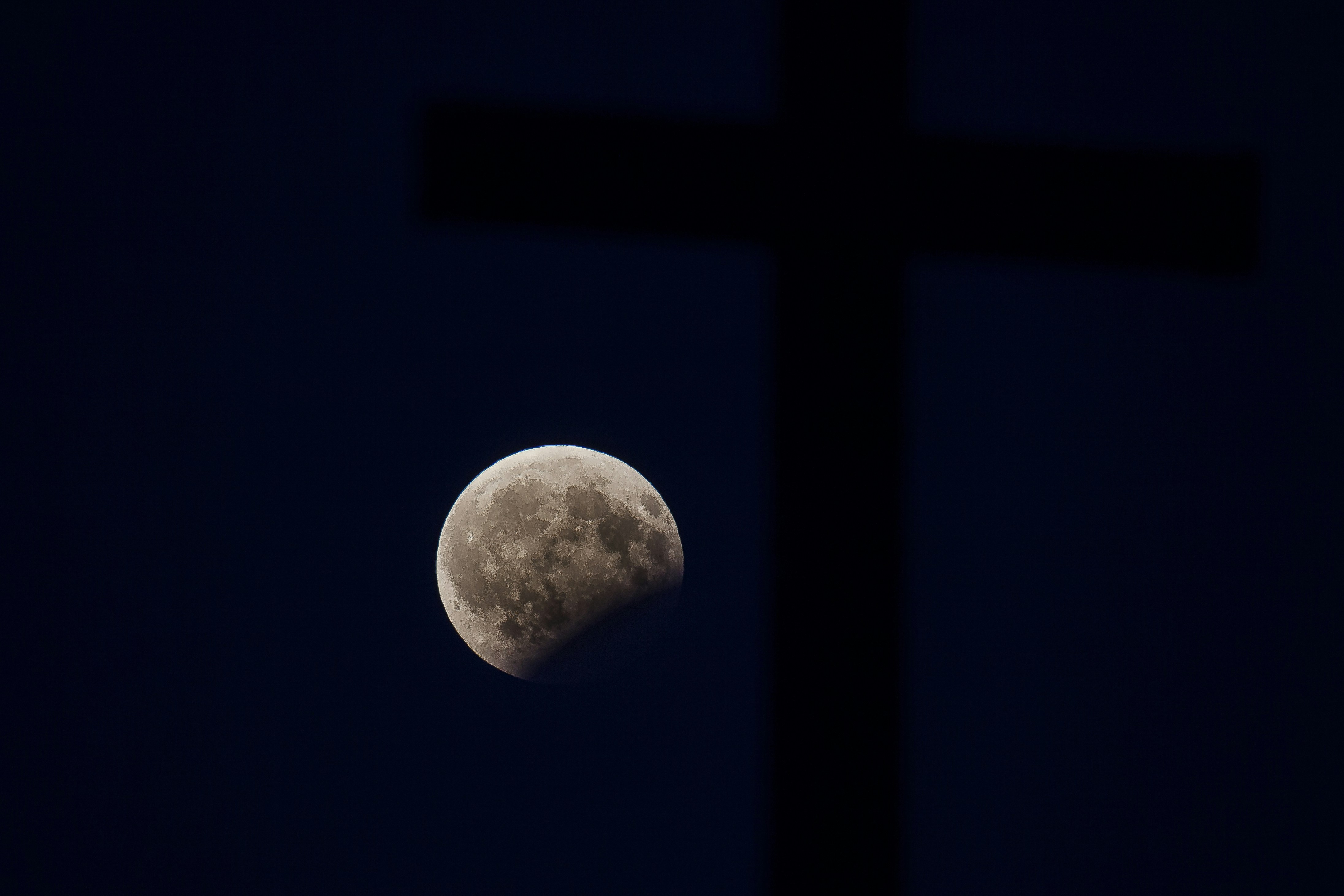 A cross and a full moon in the sky photo – Free Poland Image on Unsplash