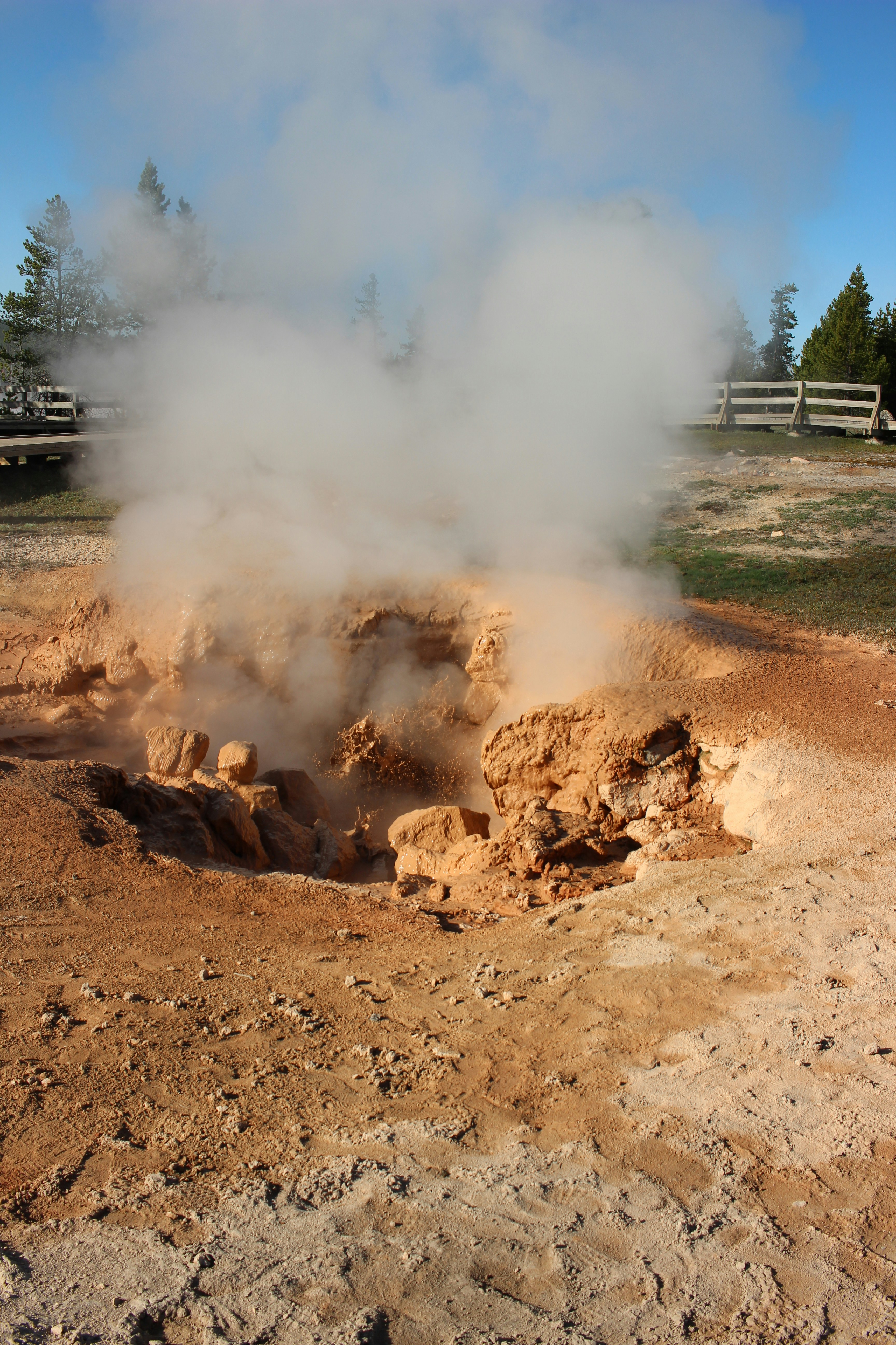 Smoky Geyser Ring Breaks the Earth