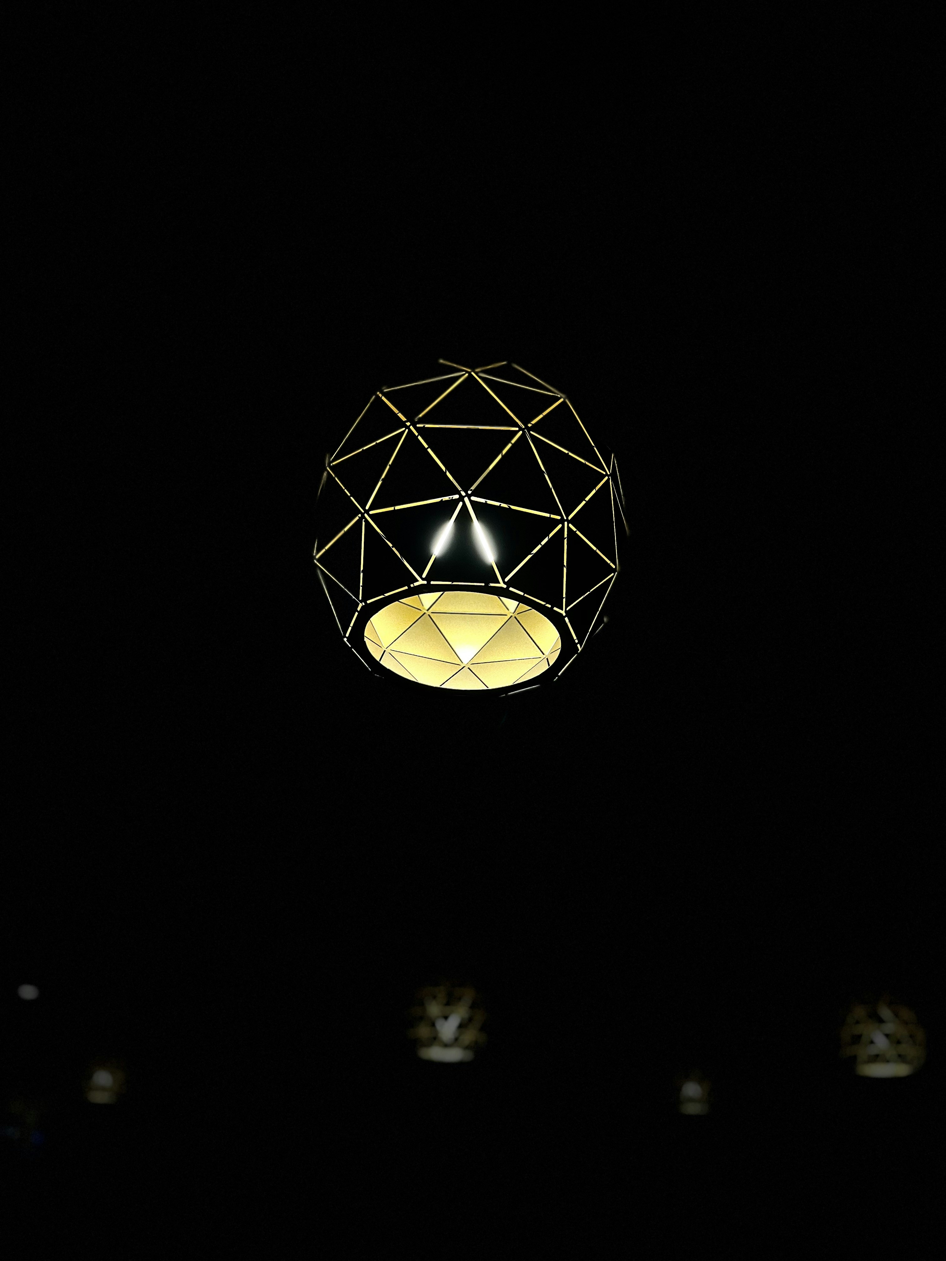 Geodesic Lantern in a Velvet Night