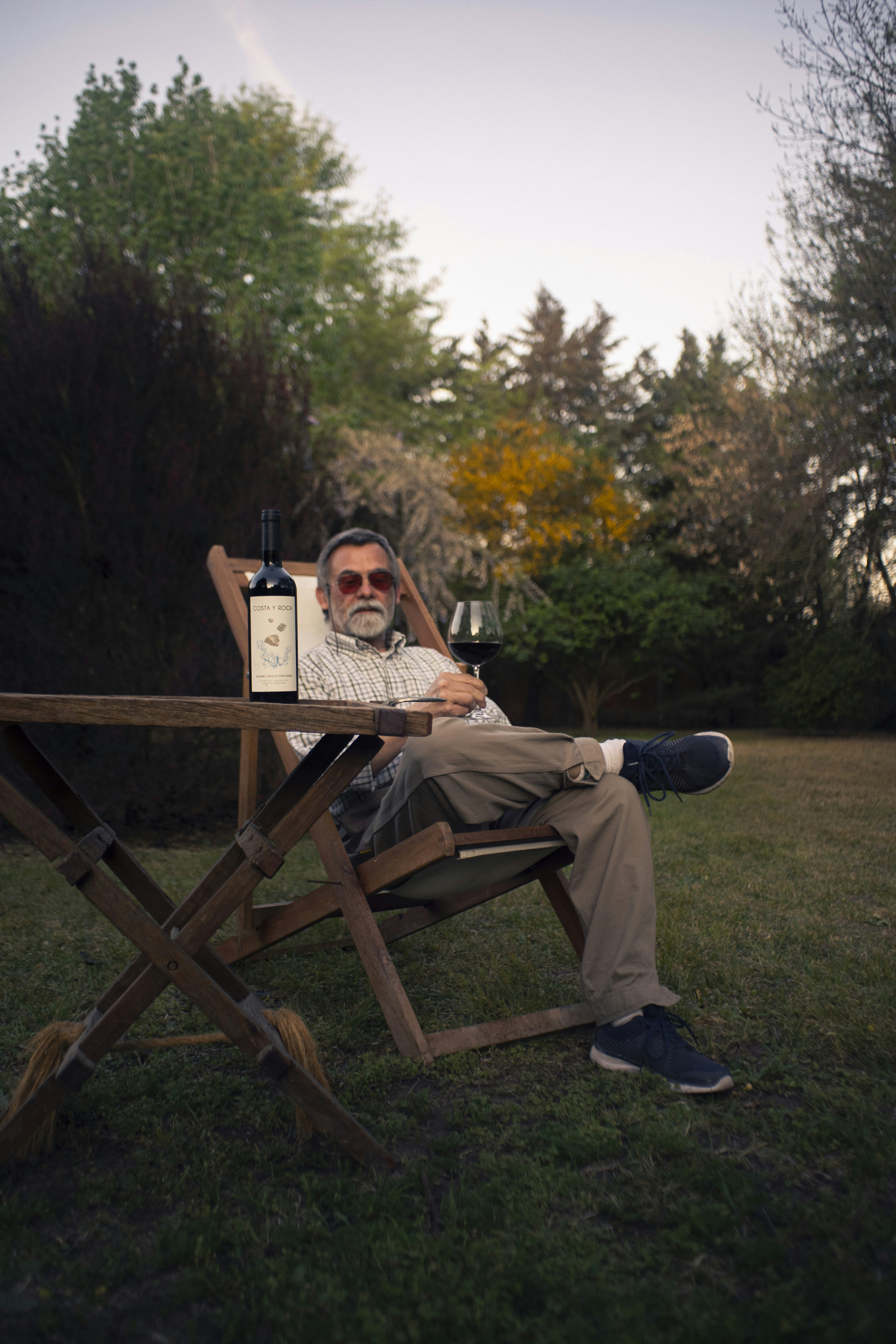 Quiet Luxury: A Gentle Evening with Red Wine in the Garden