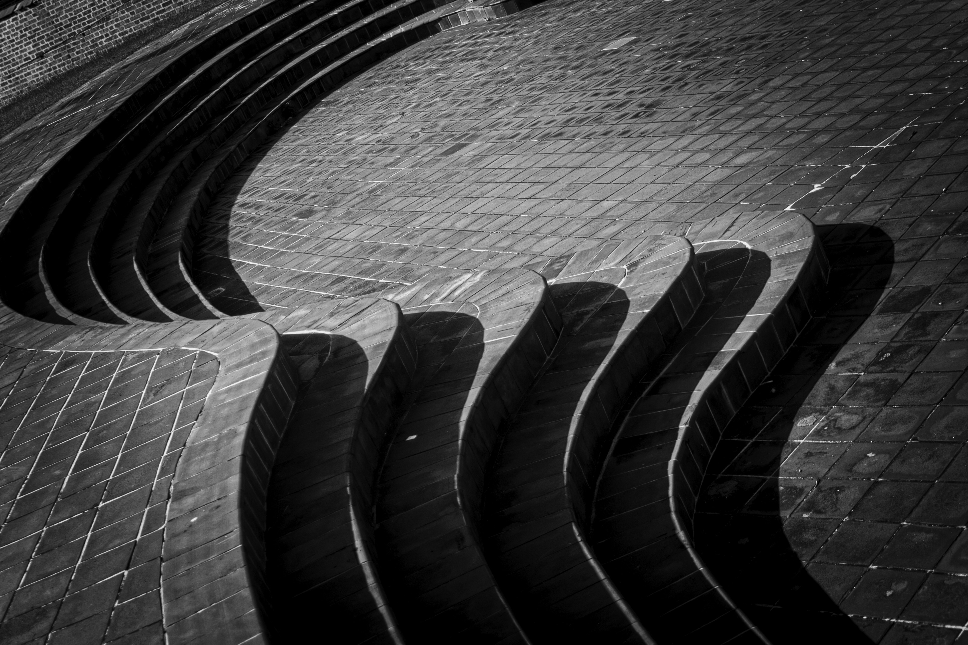 Monochrome Arc: The Quiet Rhythm of Curved Steps