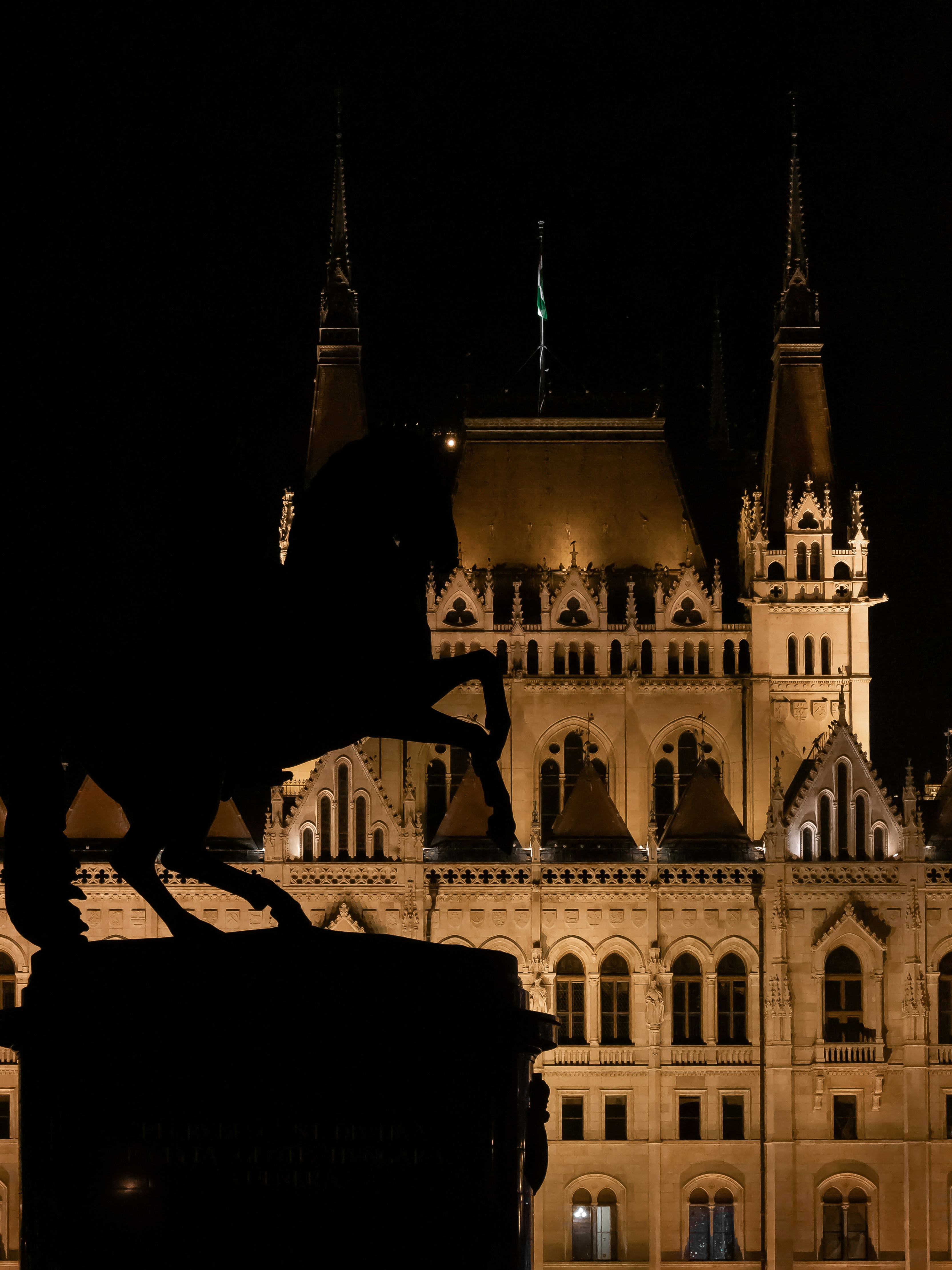 A large building with a clock tower at night photo – Free Budapest ...