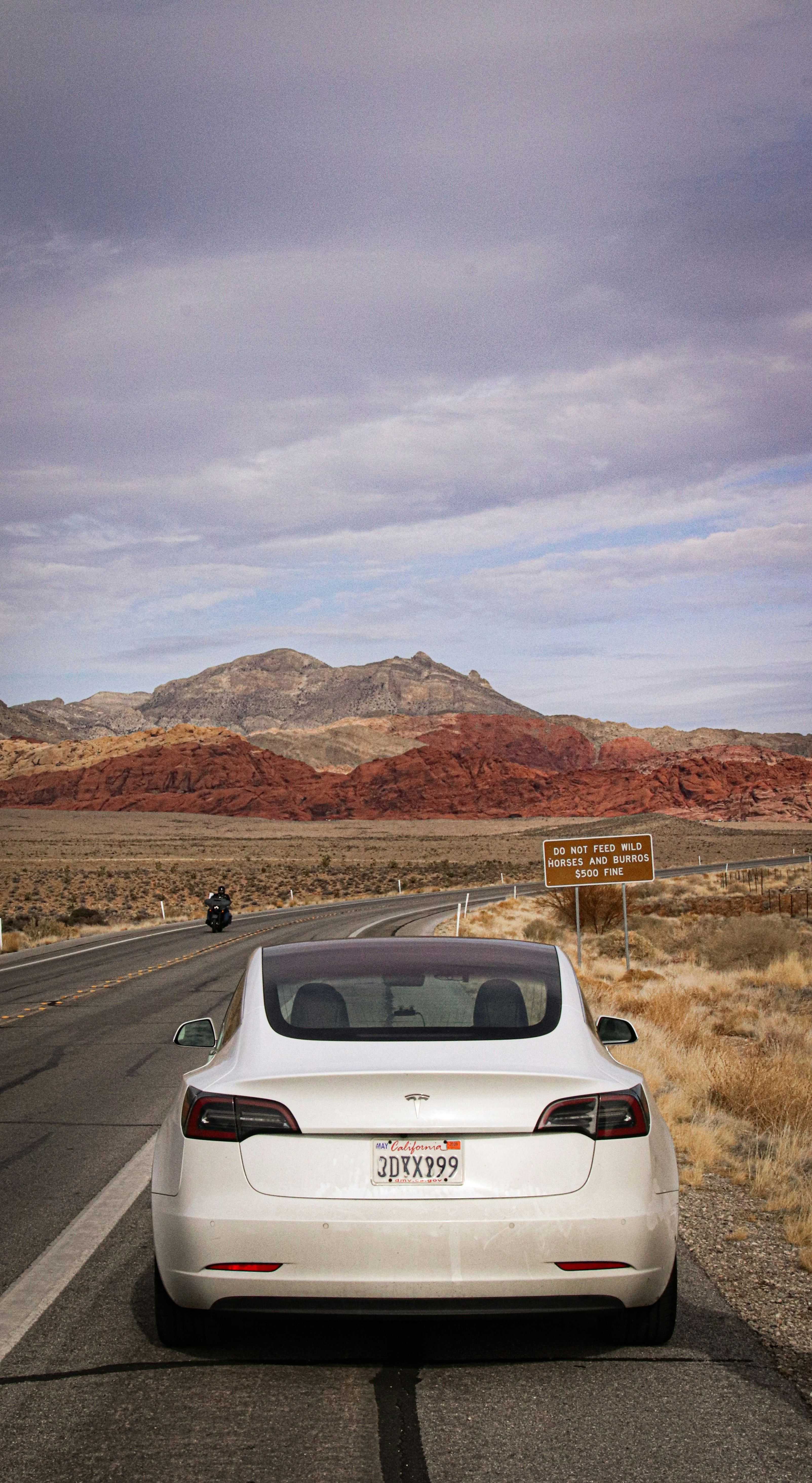 Desert Backroads: White Sedan Reigns Over Red Rocks