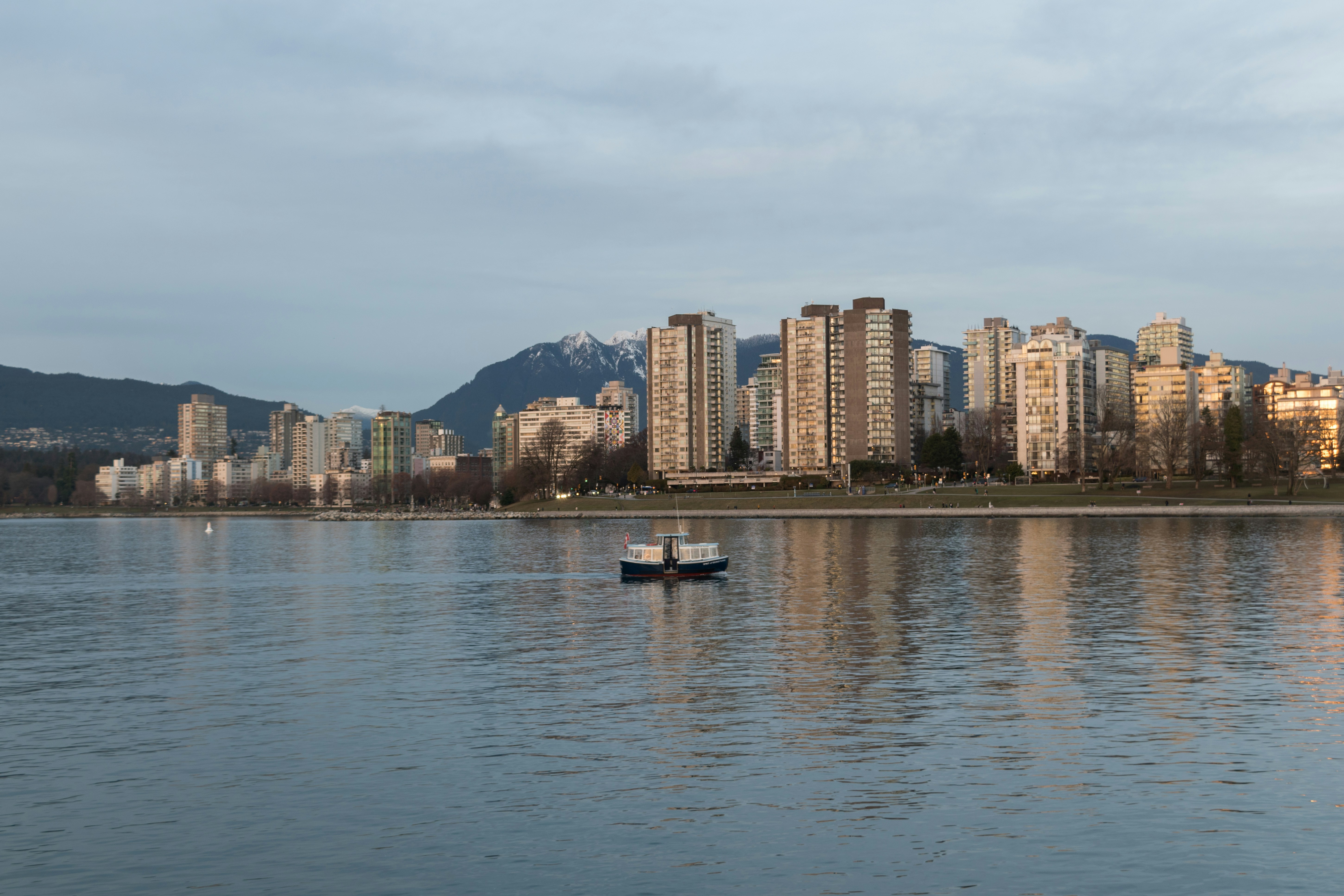 Ridgeview Cityscape: Dawnlight on the Waterfront Towers