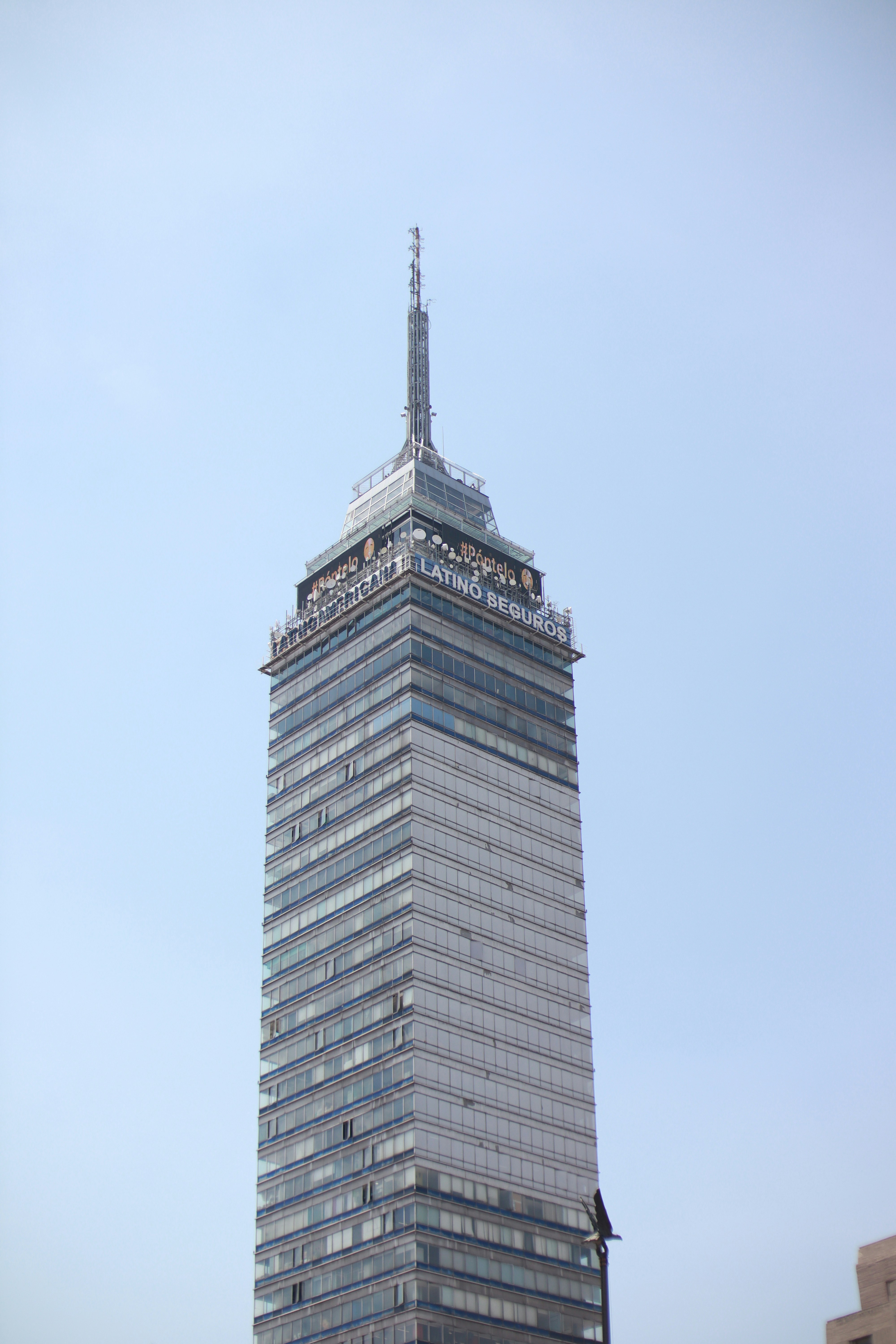 Azure Crown over Mexico City: Torre Latinoamericana Rises in a Calm Sky