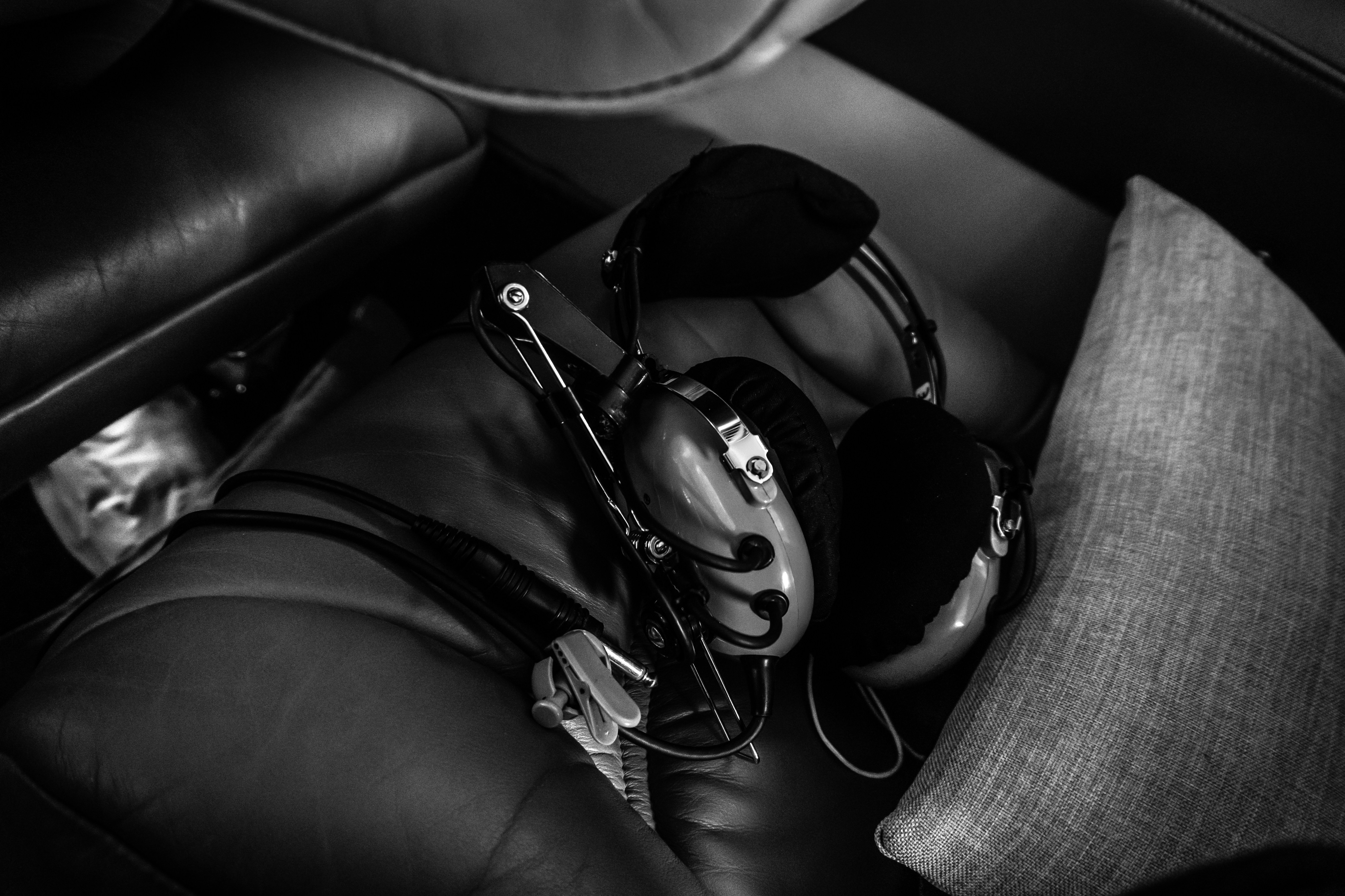 Echoes of Silence: Headset and Cushioned Comfort in Mono