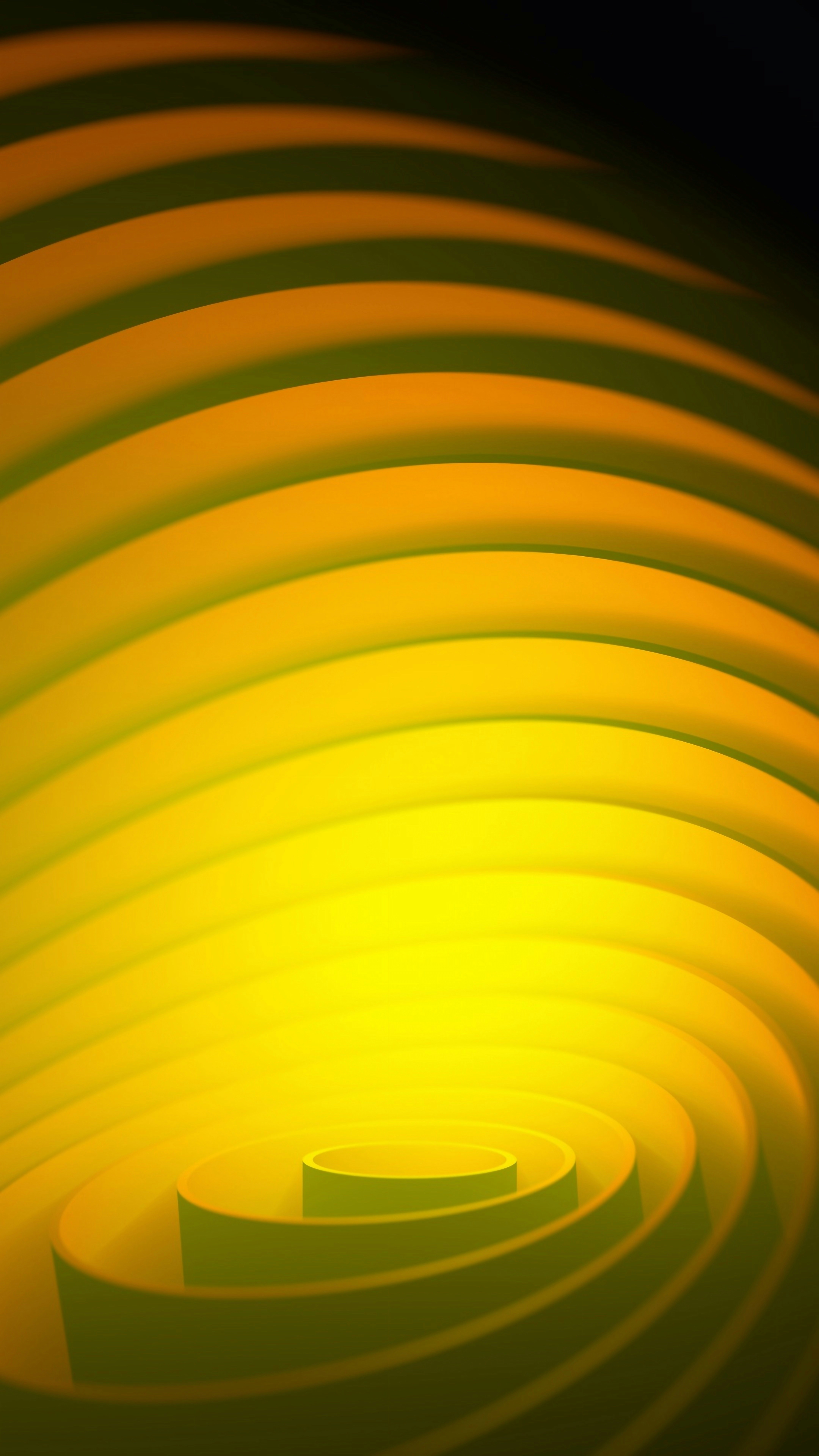 A yellow and black photo of a circular object photo – Free Wallpaper ...