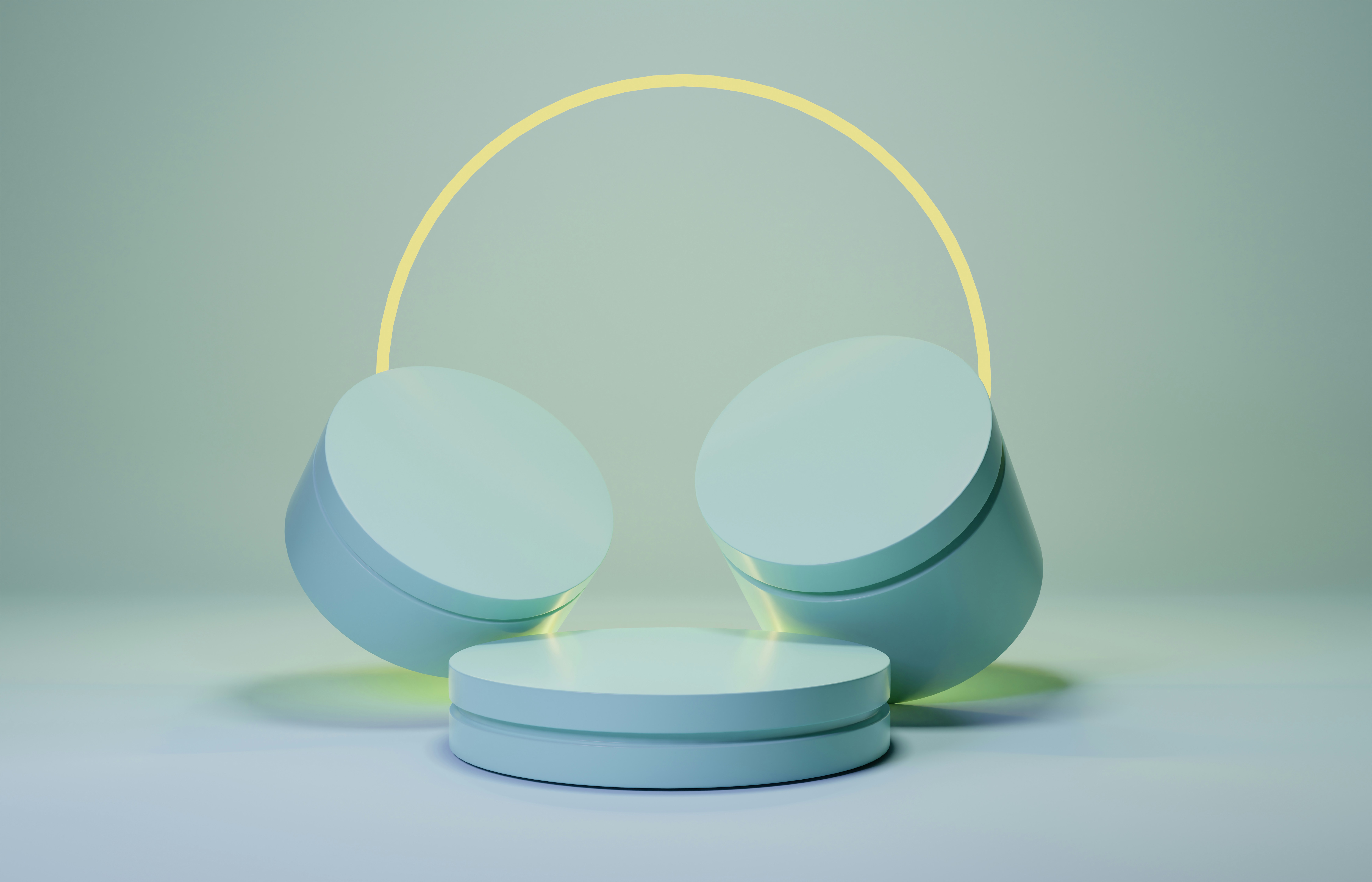 A round object with two circles on top of it photo – Free Light Image ...