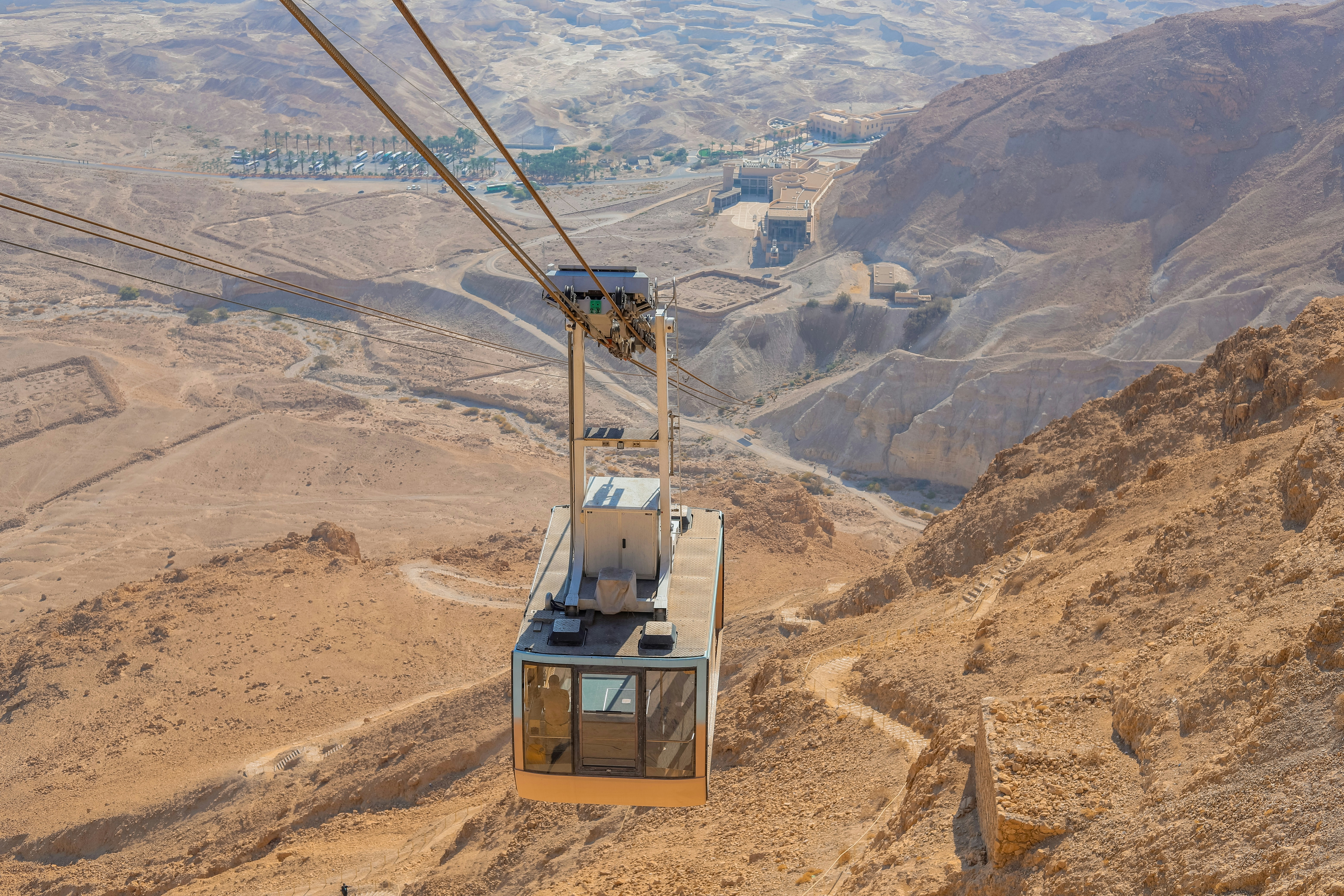 Gondola Over the Worn Canyon: A Desert Lift in Midair
