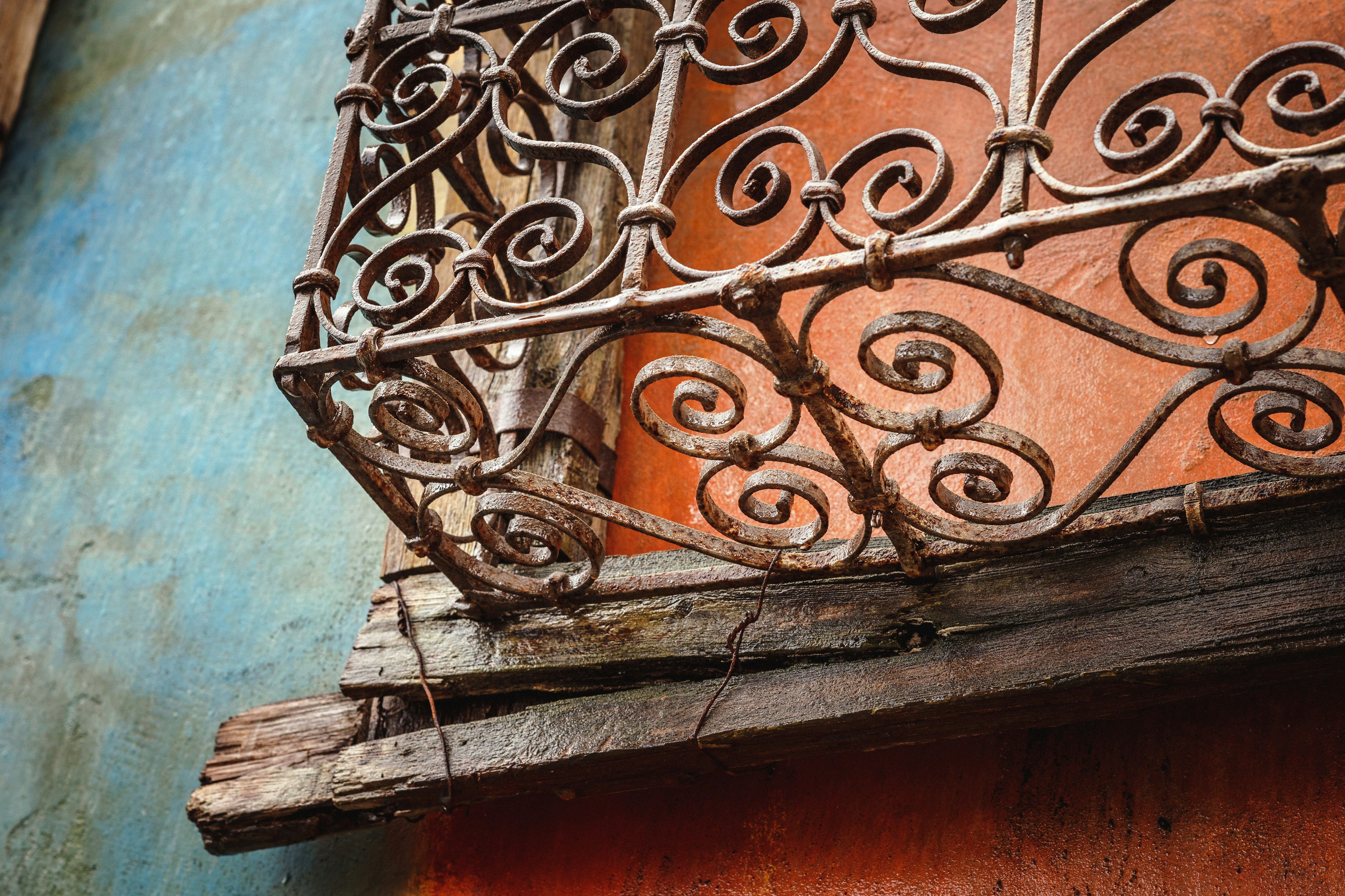 A close up of a window on a building photo – Free Corrosion Image on ...