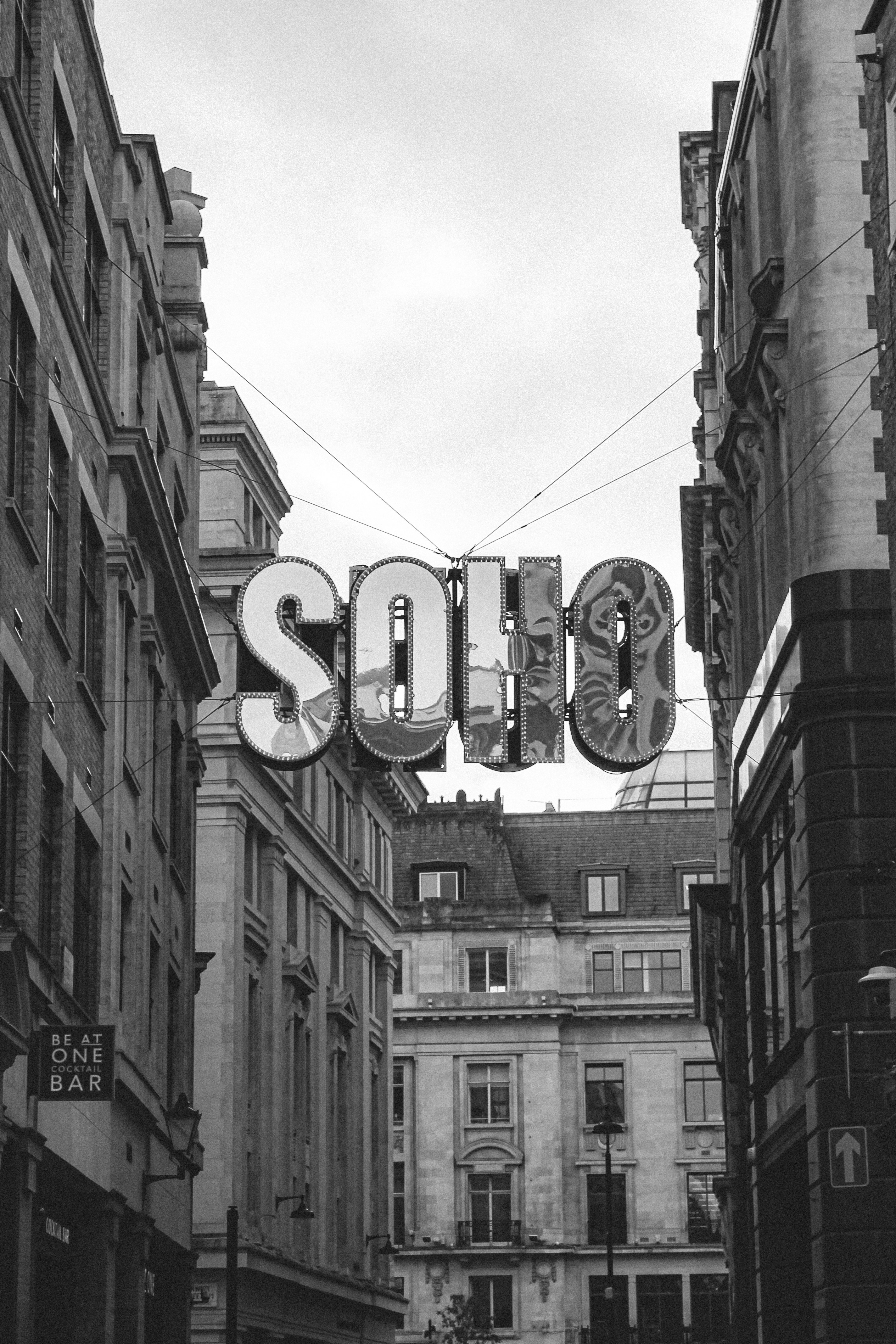 Urban Signage Skyline: A Suspended SOHO in a Narrow Street
