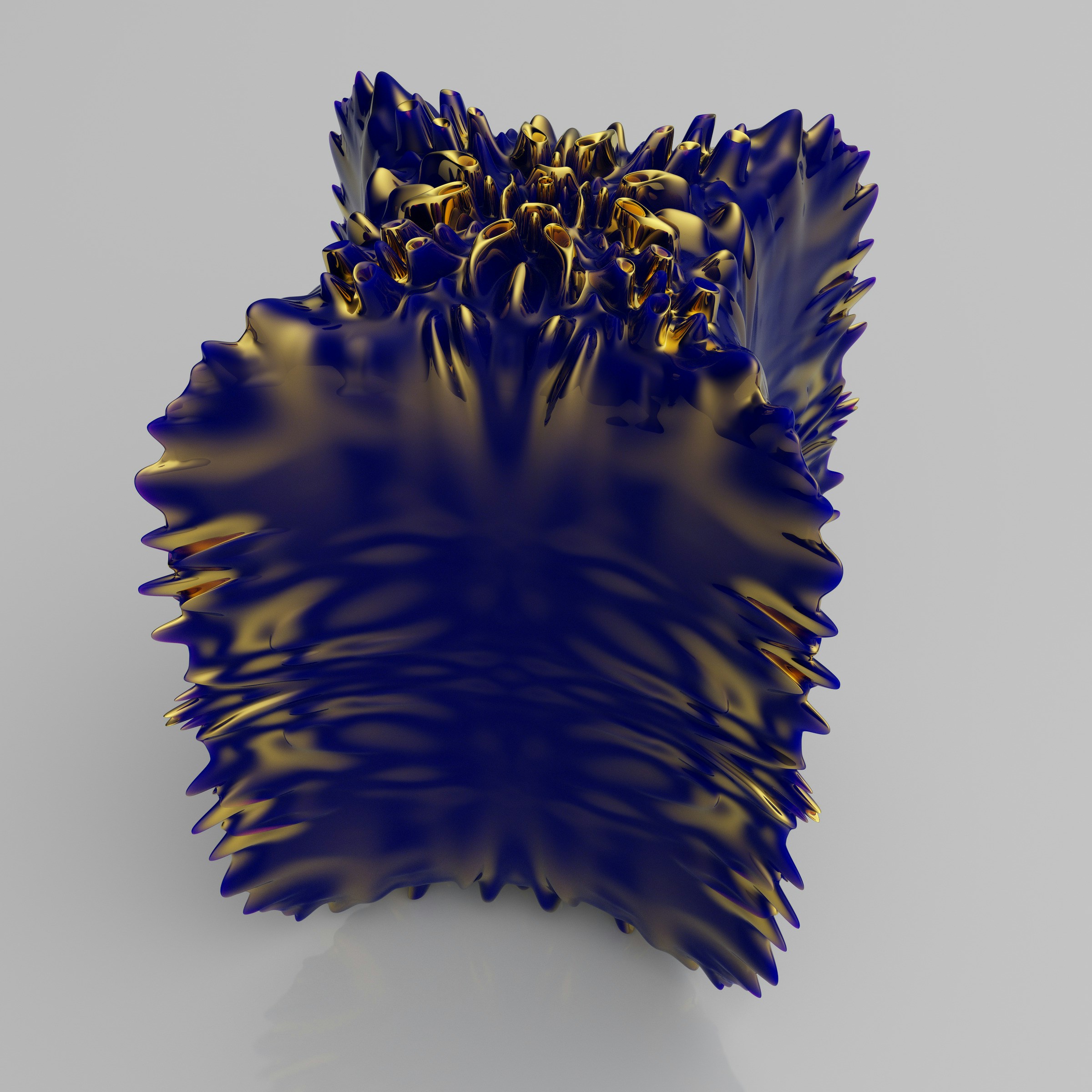 A blue and gold object on a white surface photo – Free Digital image ...