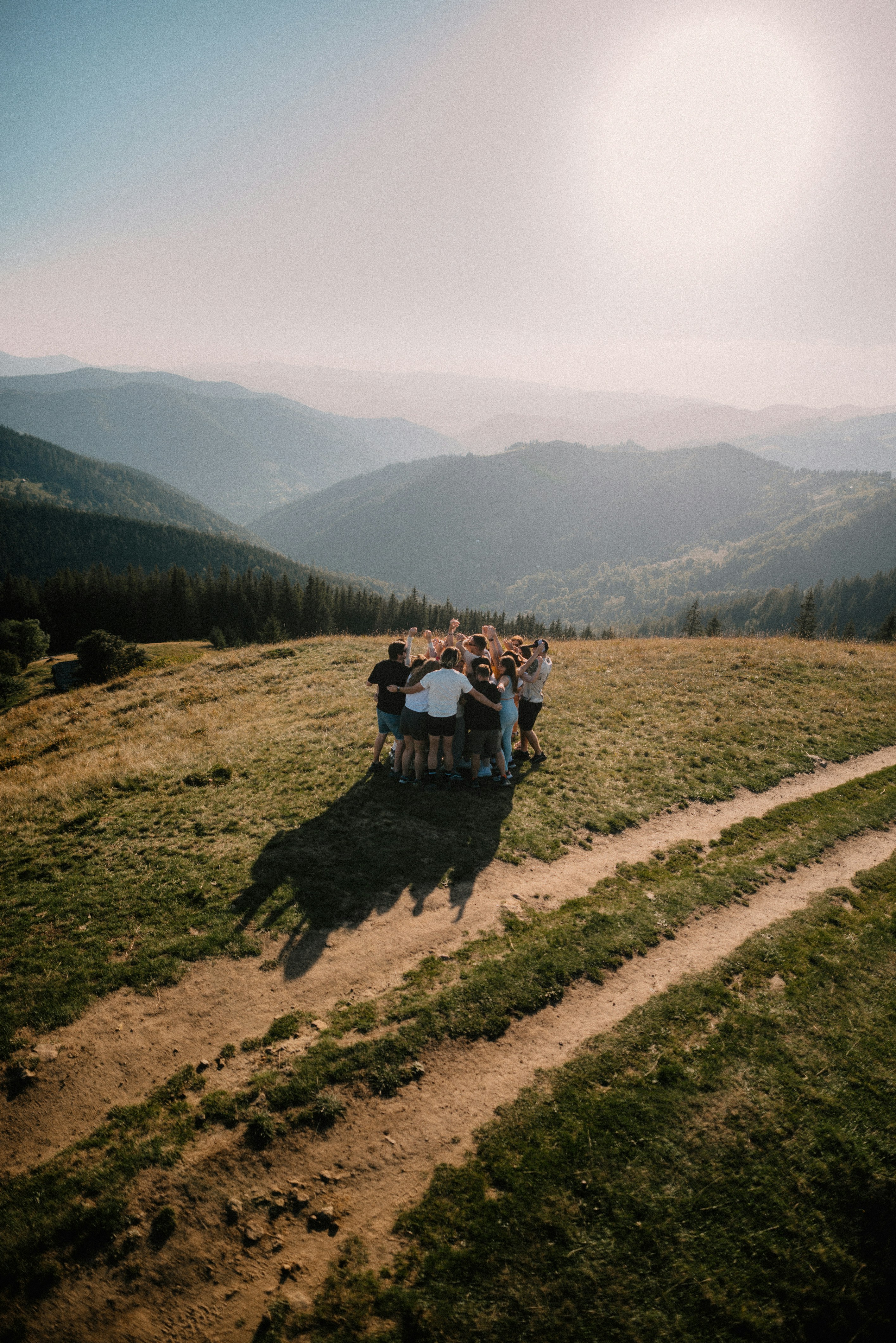 Circle of Sunrise on a Hilltop