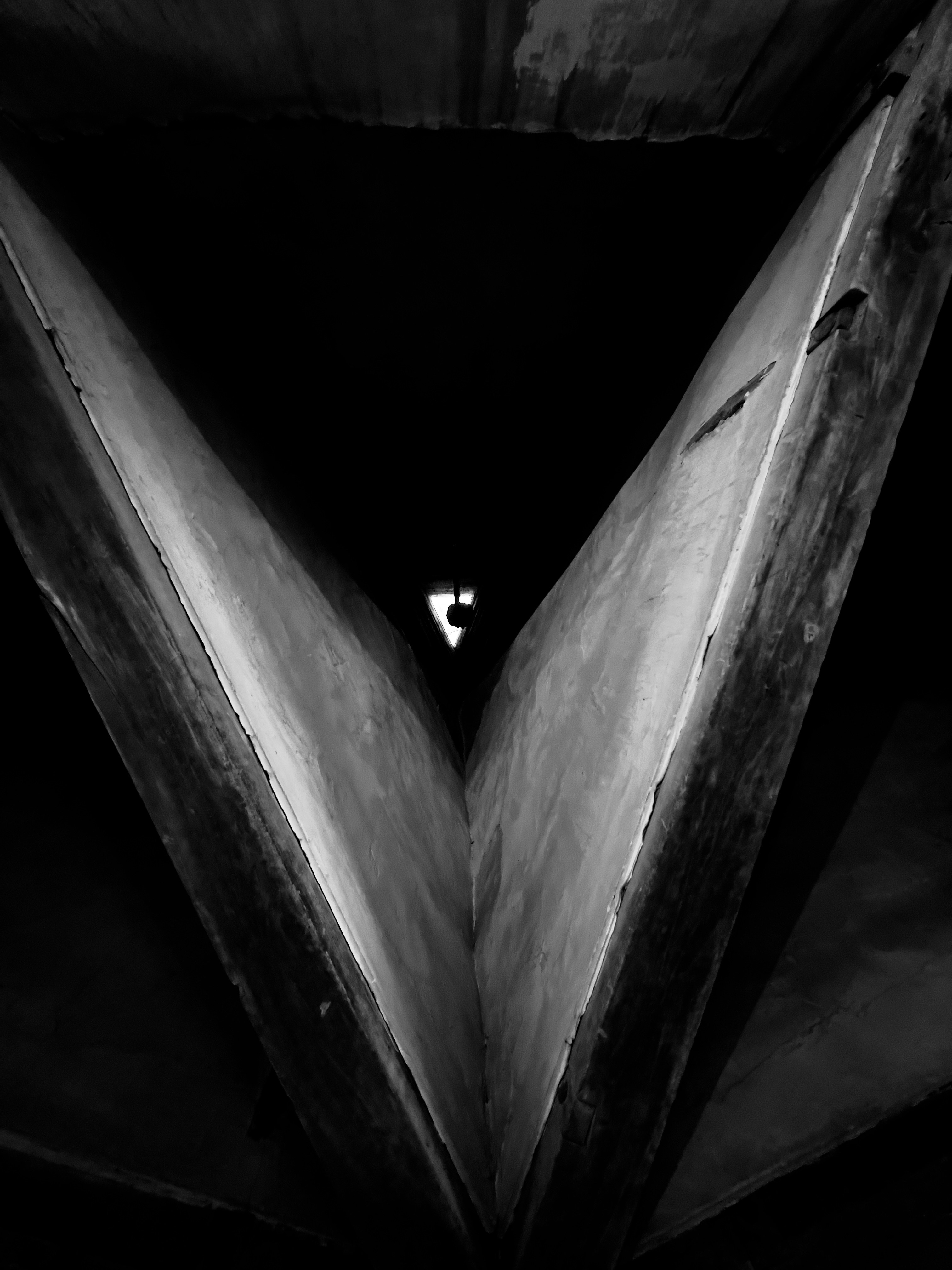 Monochrome Geometry: The Heart of a Wind Catcher