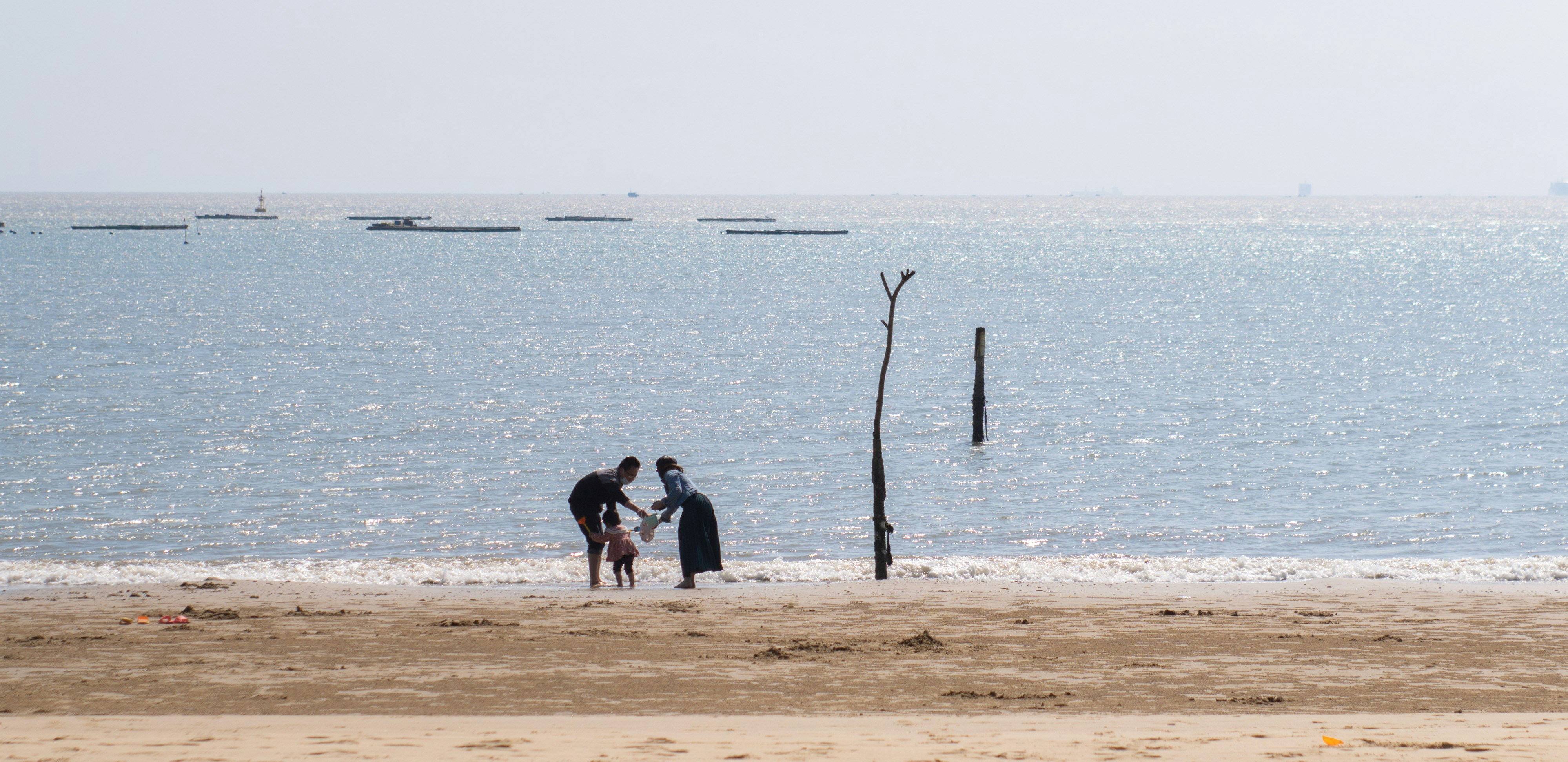 Whispers by the Waterline: A Quiet Beach Moment