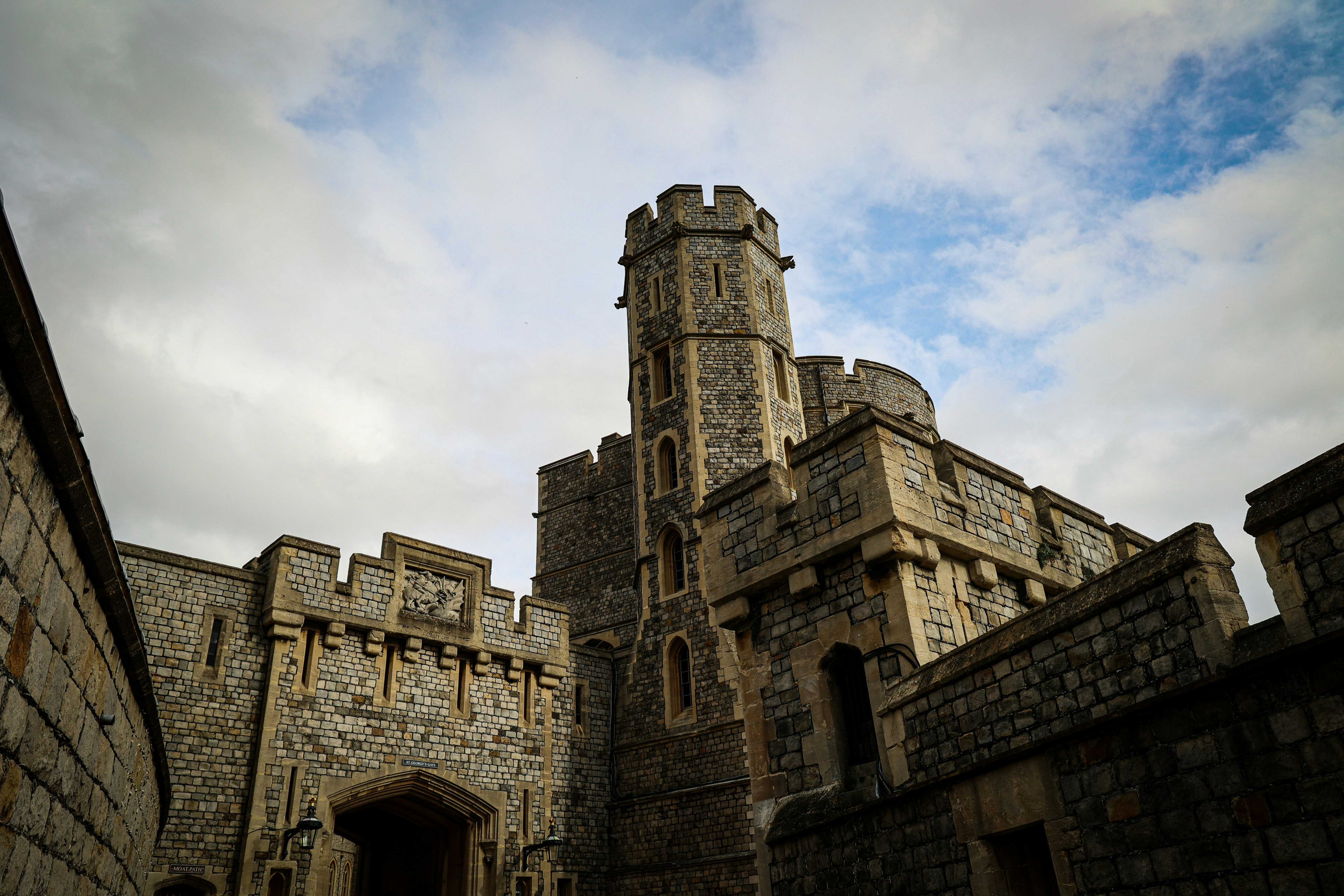 A castle like building with a clock tower photo – Free Castle Image on ...