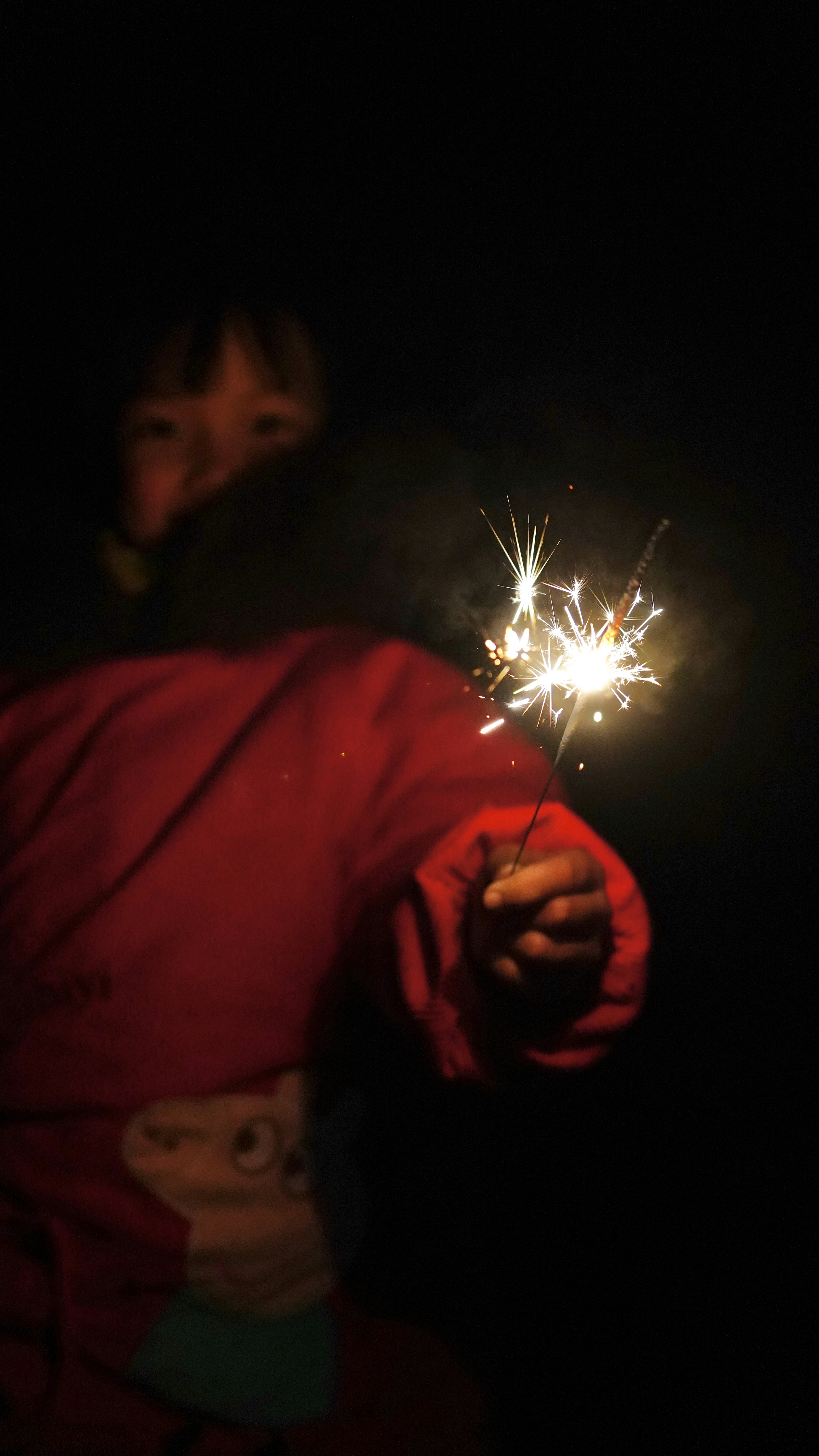 Tiny Spark, Big Night: A Child's Sparkler Cuts Through Darkness