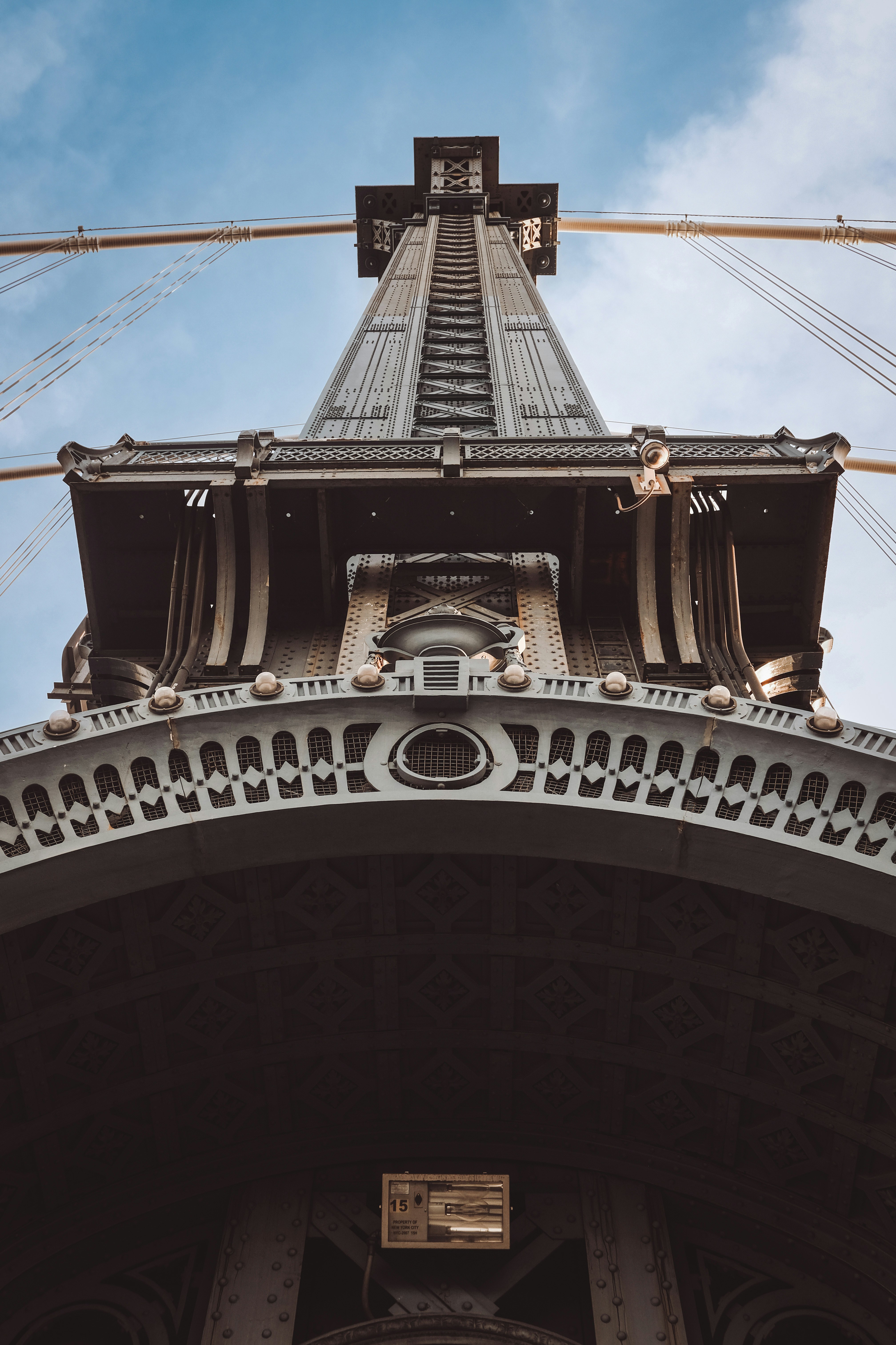 Upward Gaze: The Steel Spine of a Suspension Tower